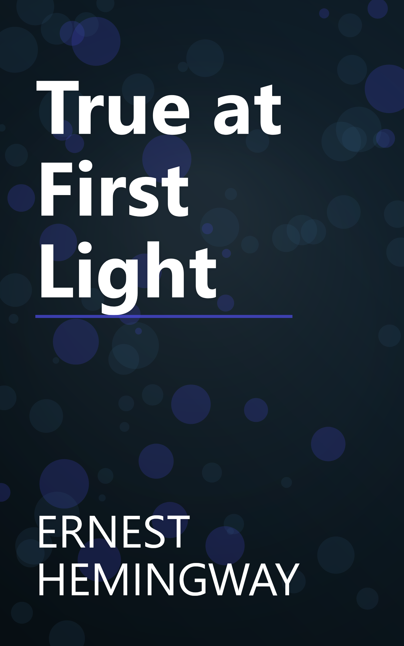 True at First Light book cover
