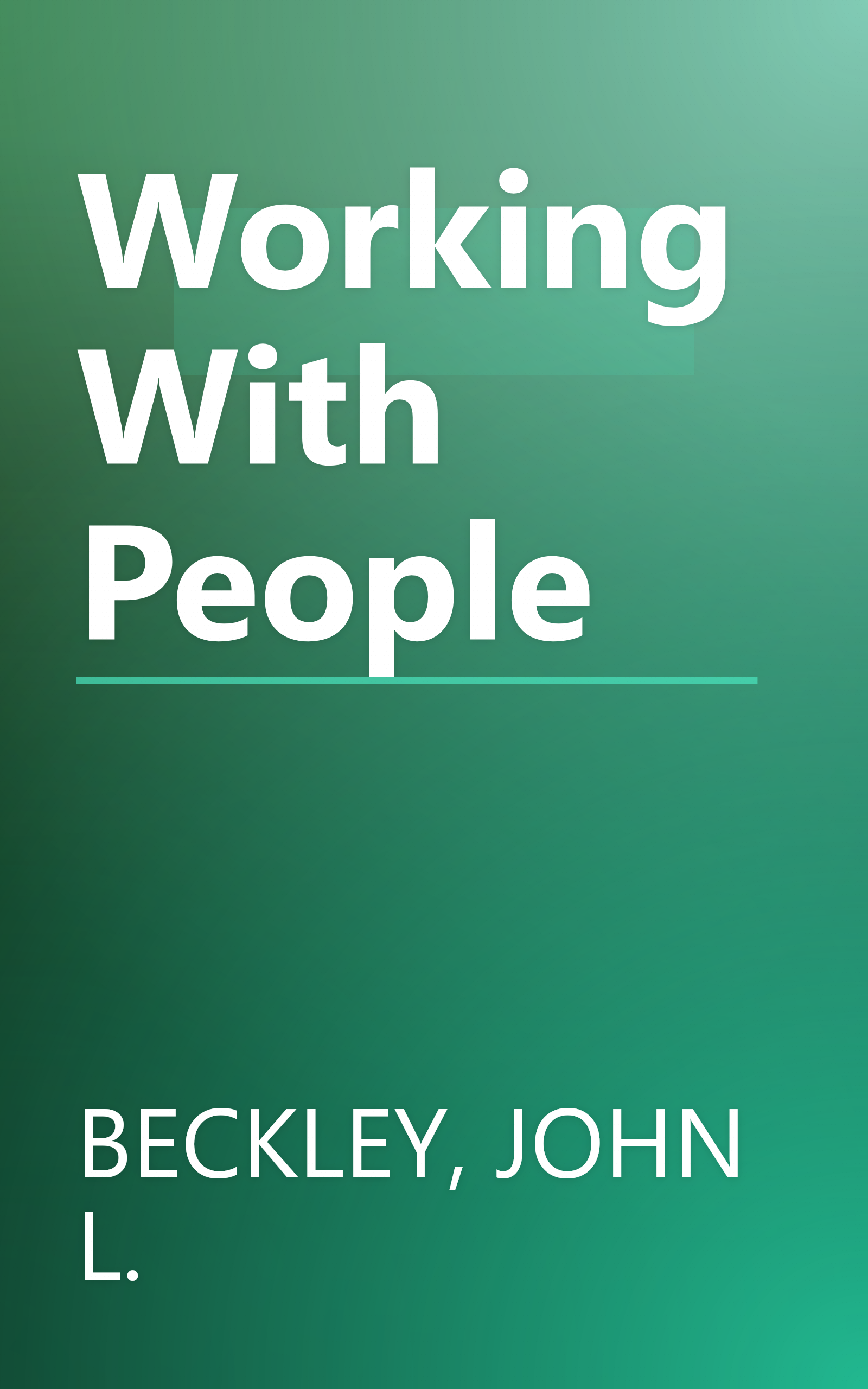 Working With People book cover