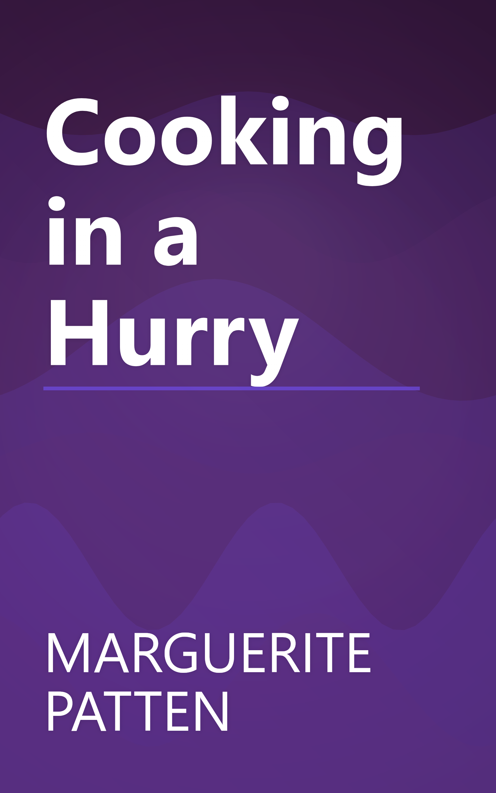 Cooking in a Hurry book cover