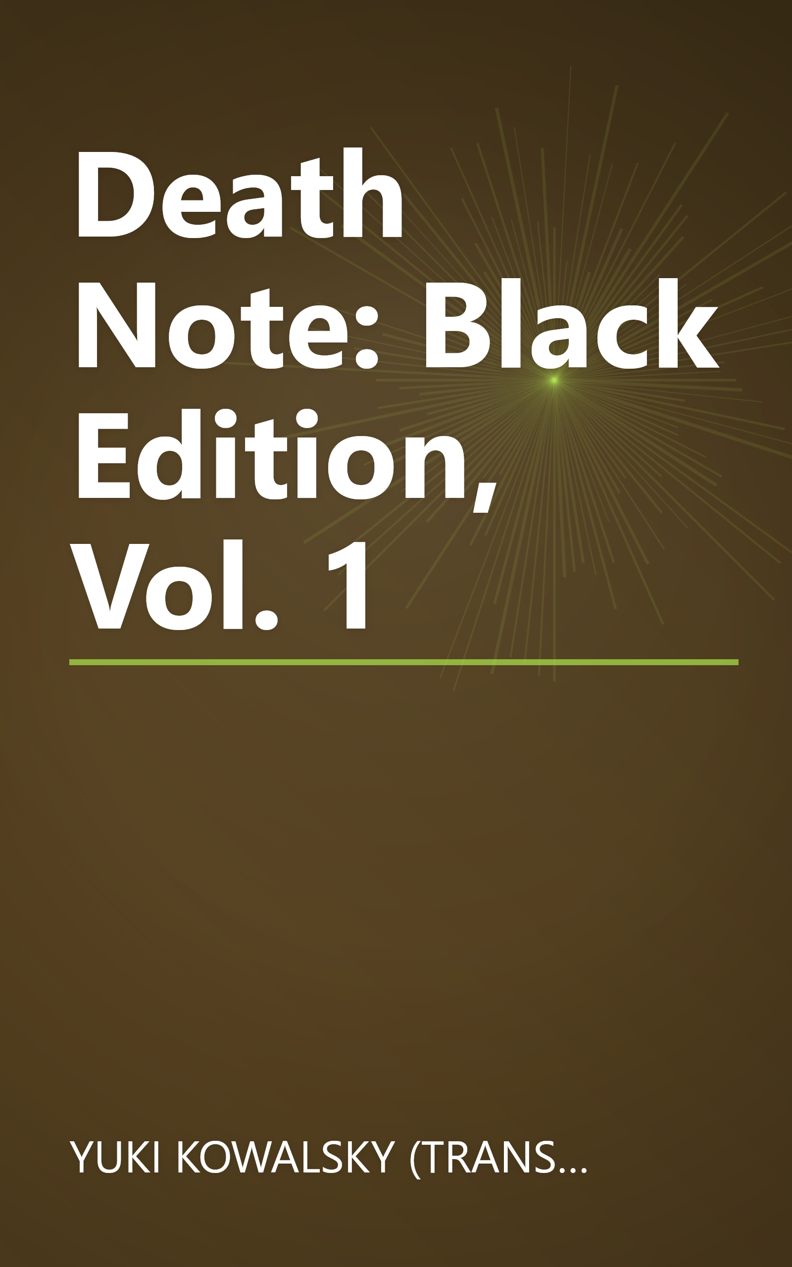 Death Note: Black Edition, Vol. 1 book cover