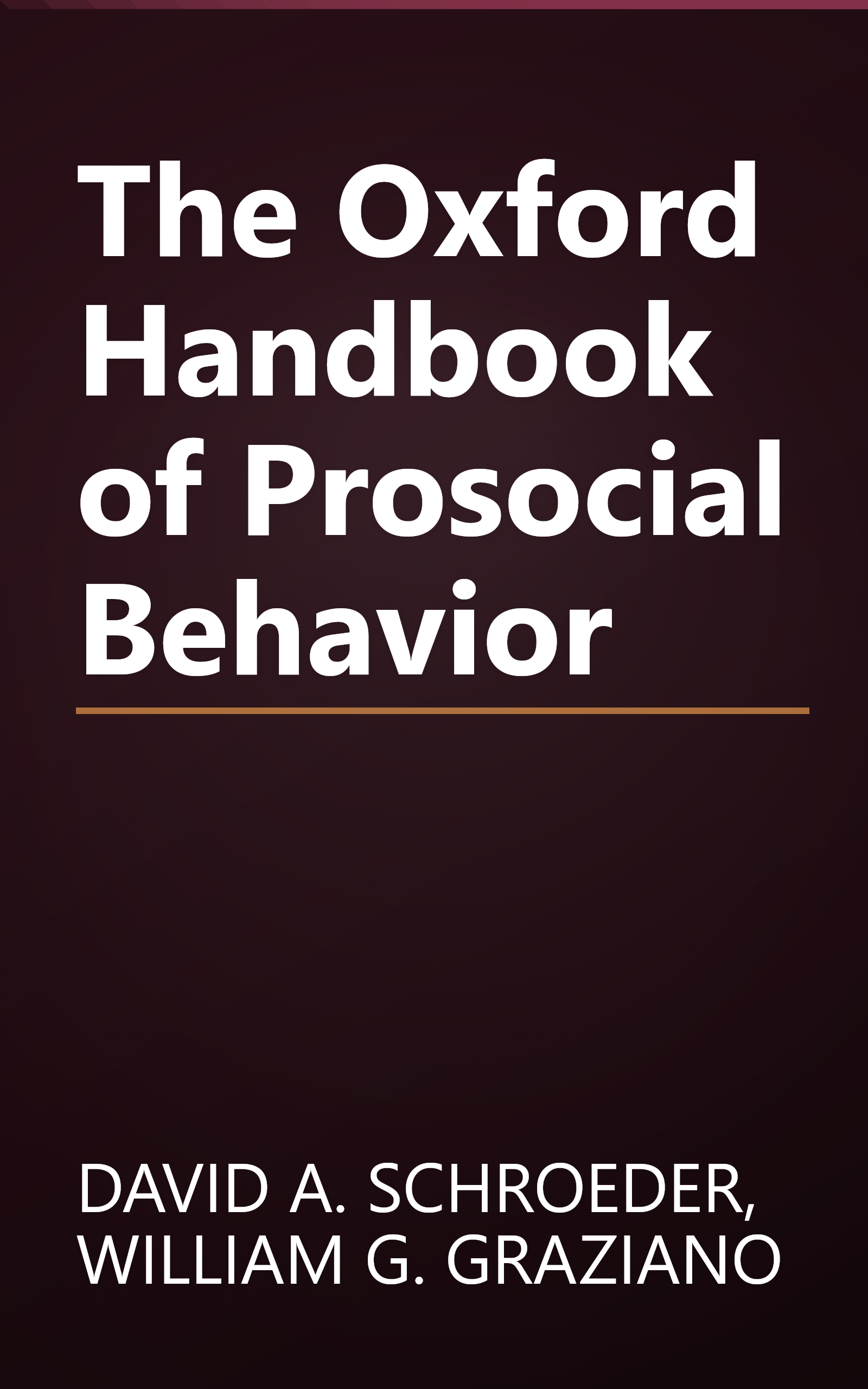 The Oxford Handbook of Prosocial Behavior book cover