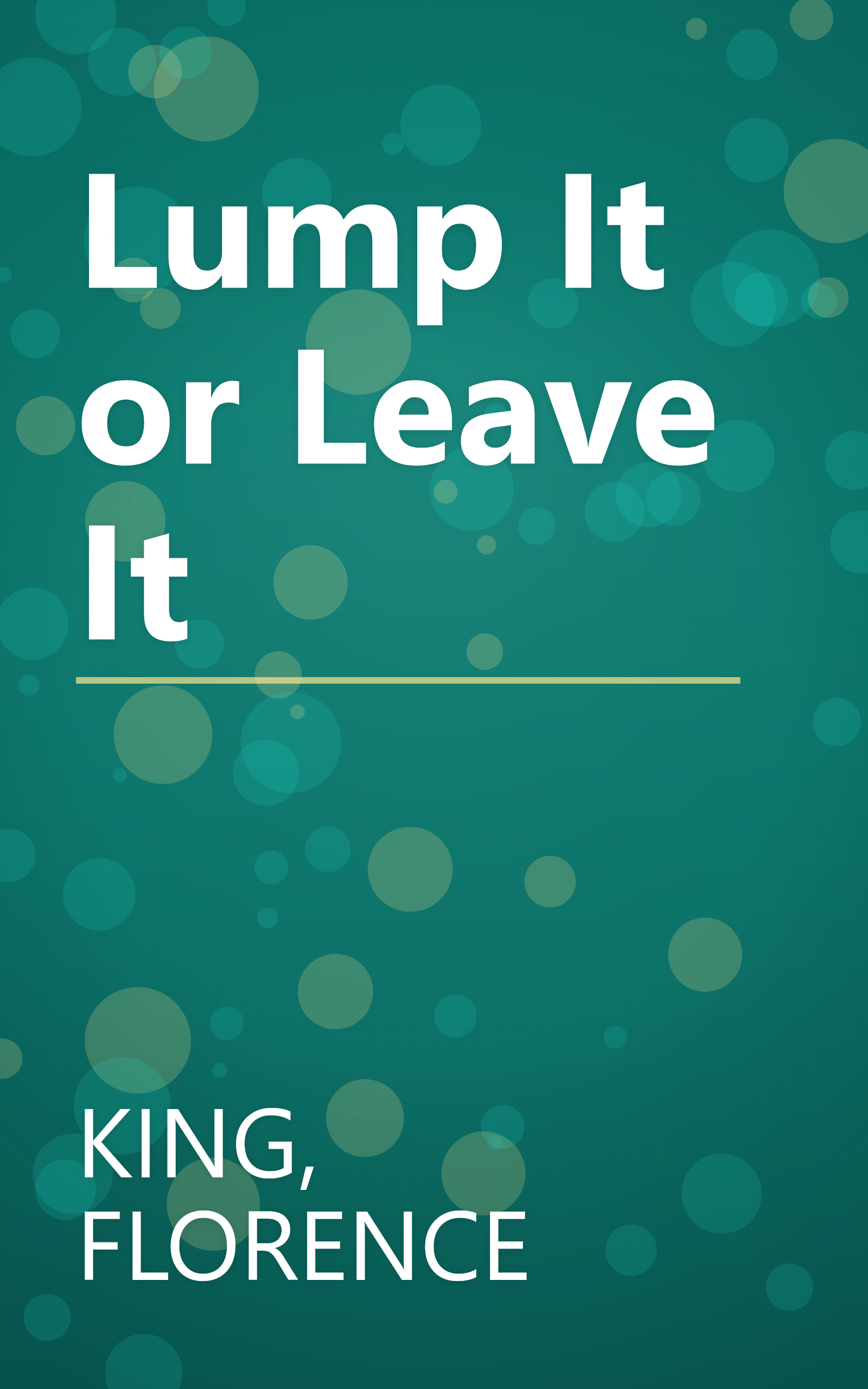 Lump It or Leave It book cover