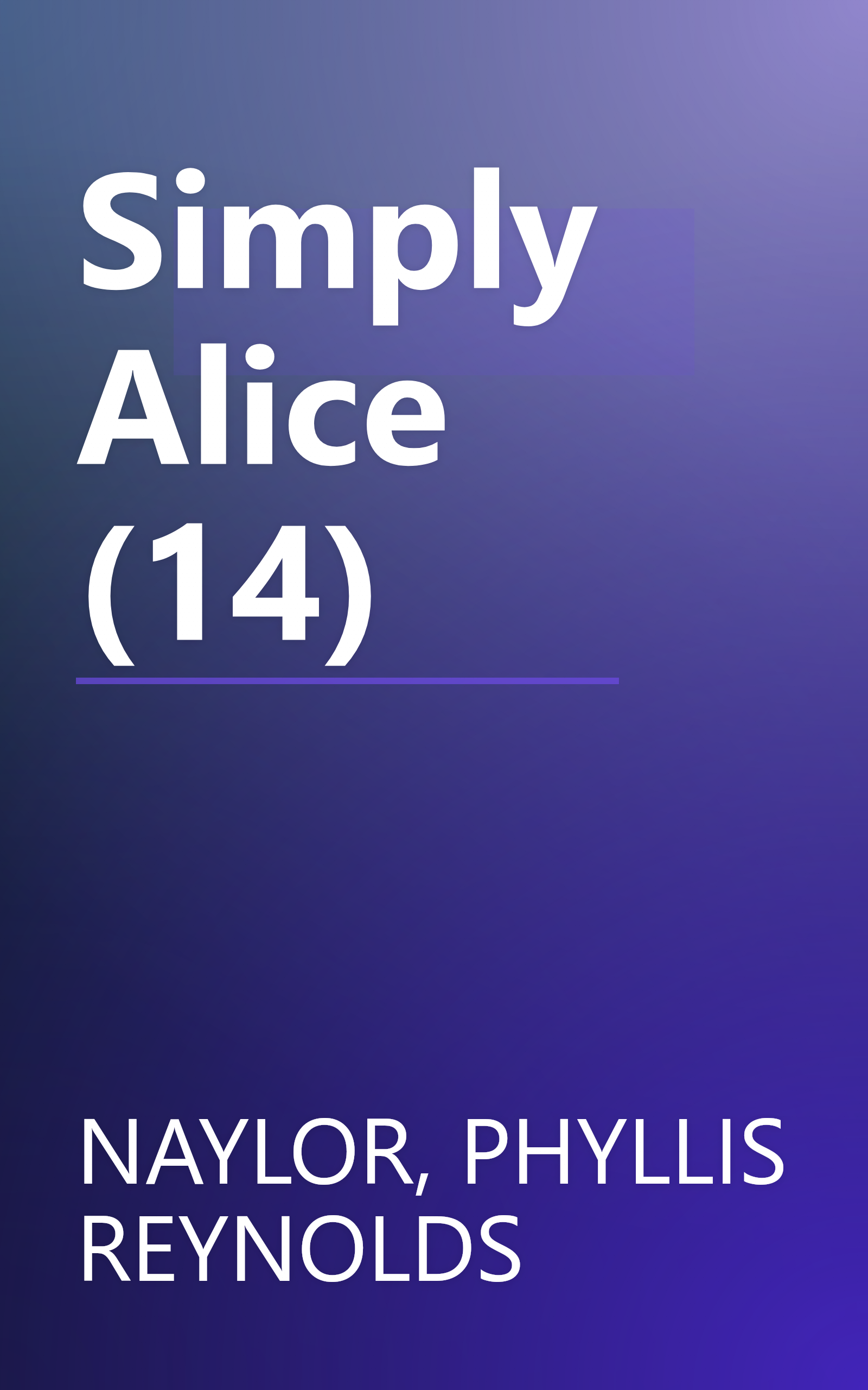 Simply Alice (14) book cover