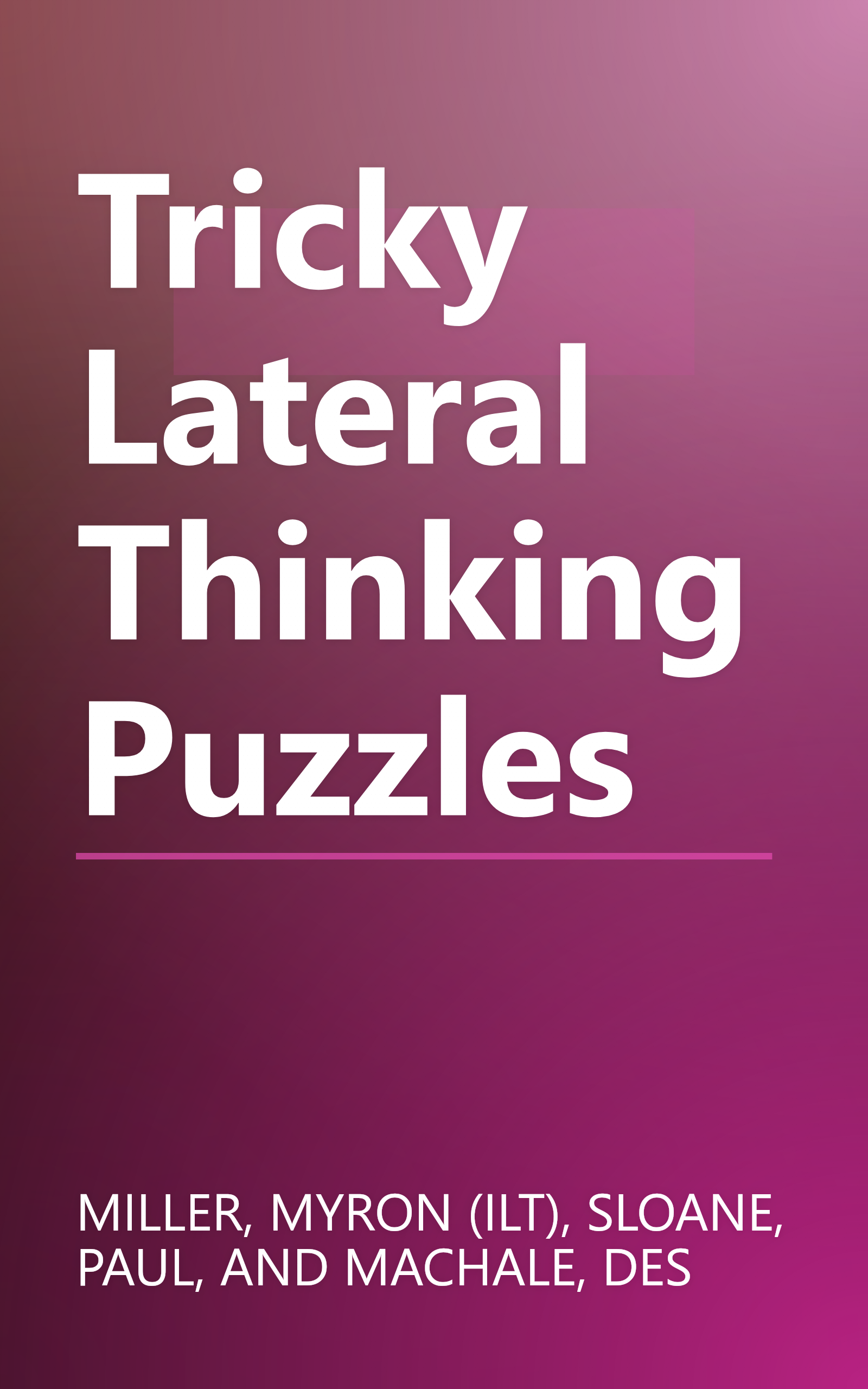 Tricky Lateral Thinking Puzzles book cover