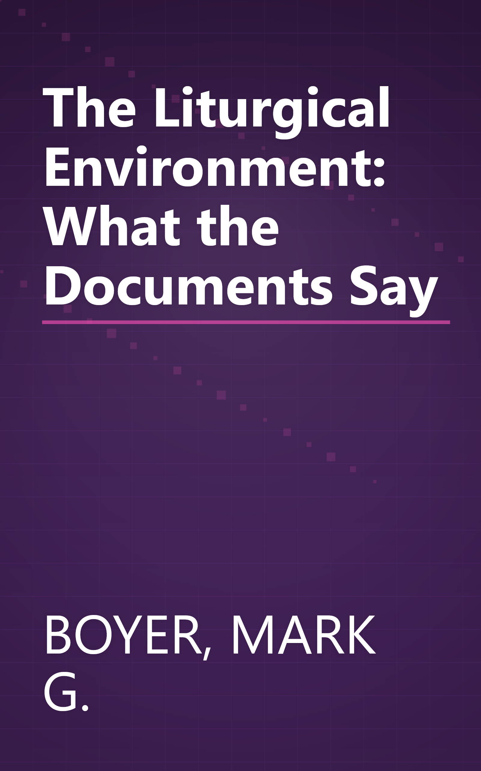 The Liturgical Environment: What the Documents Say book cover