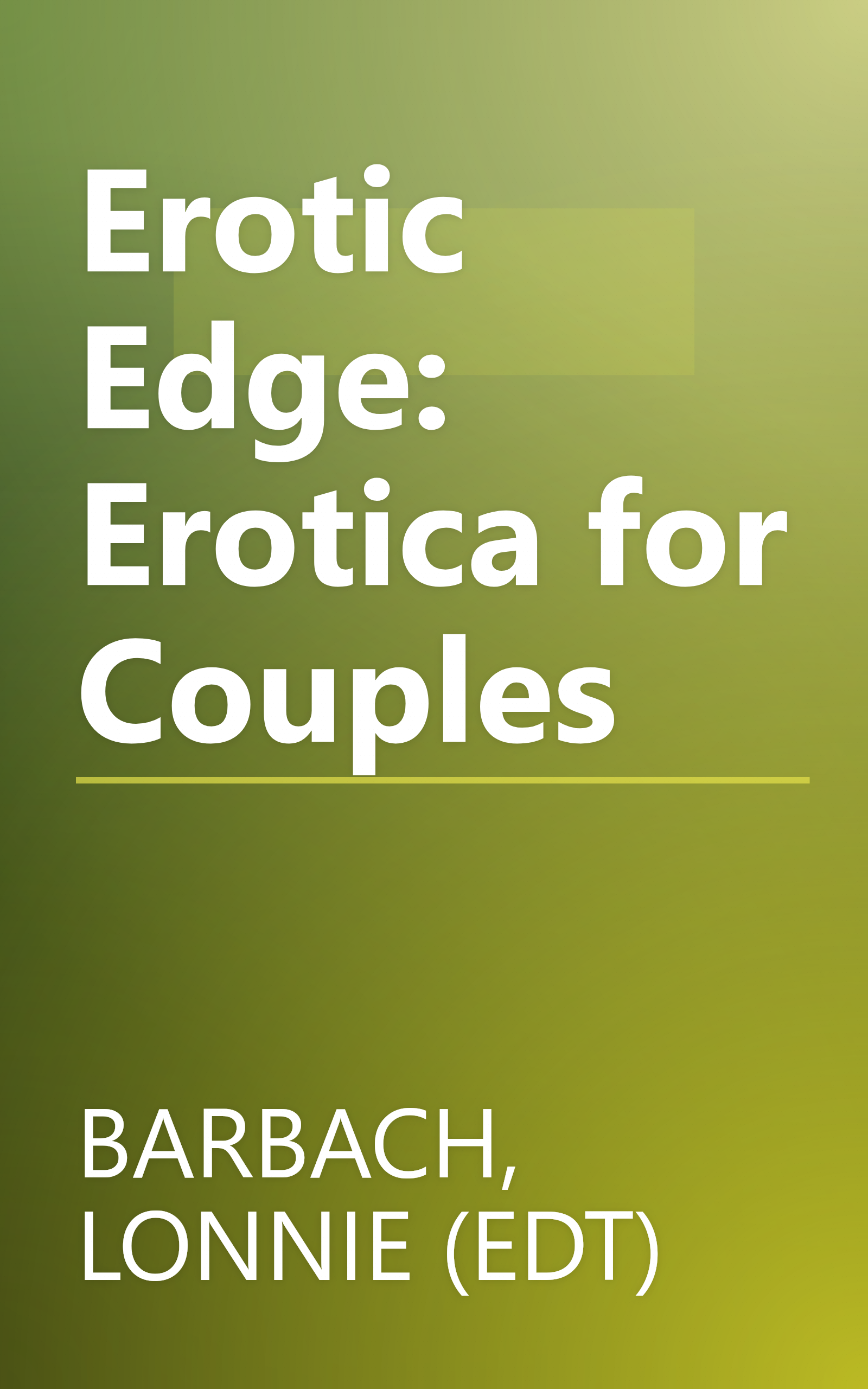 Erotic Edge: Erotica for Couples book cover