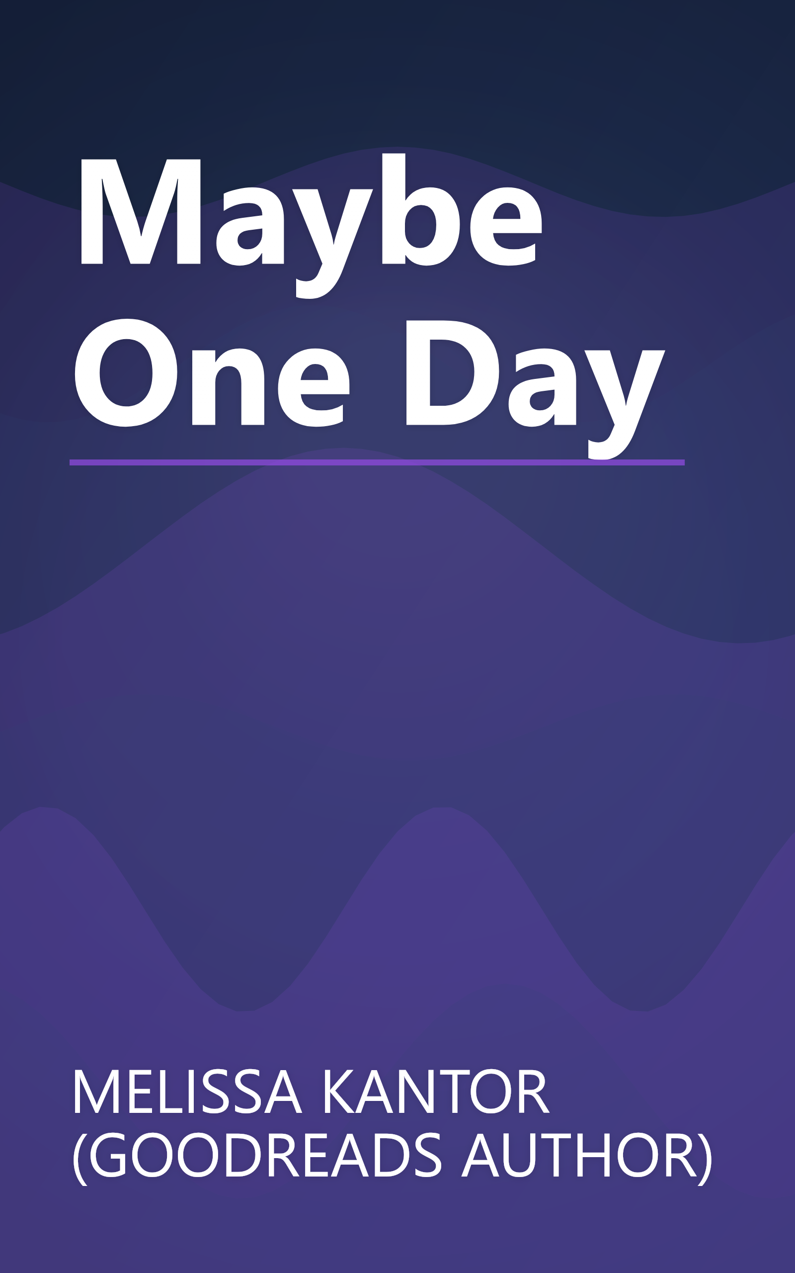 Maybe One Day book cover