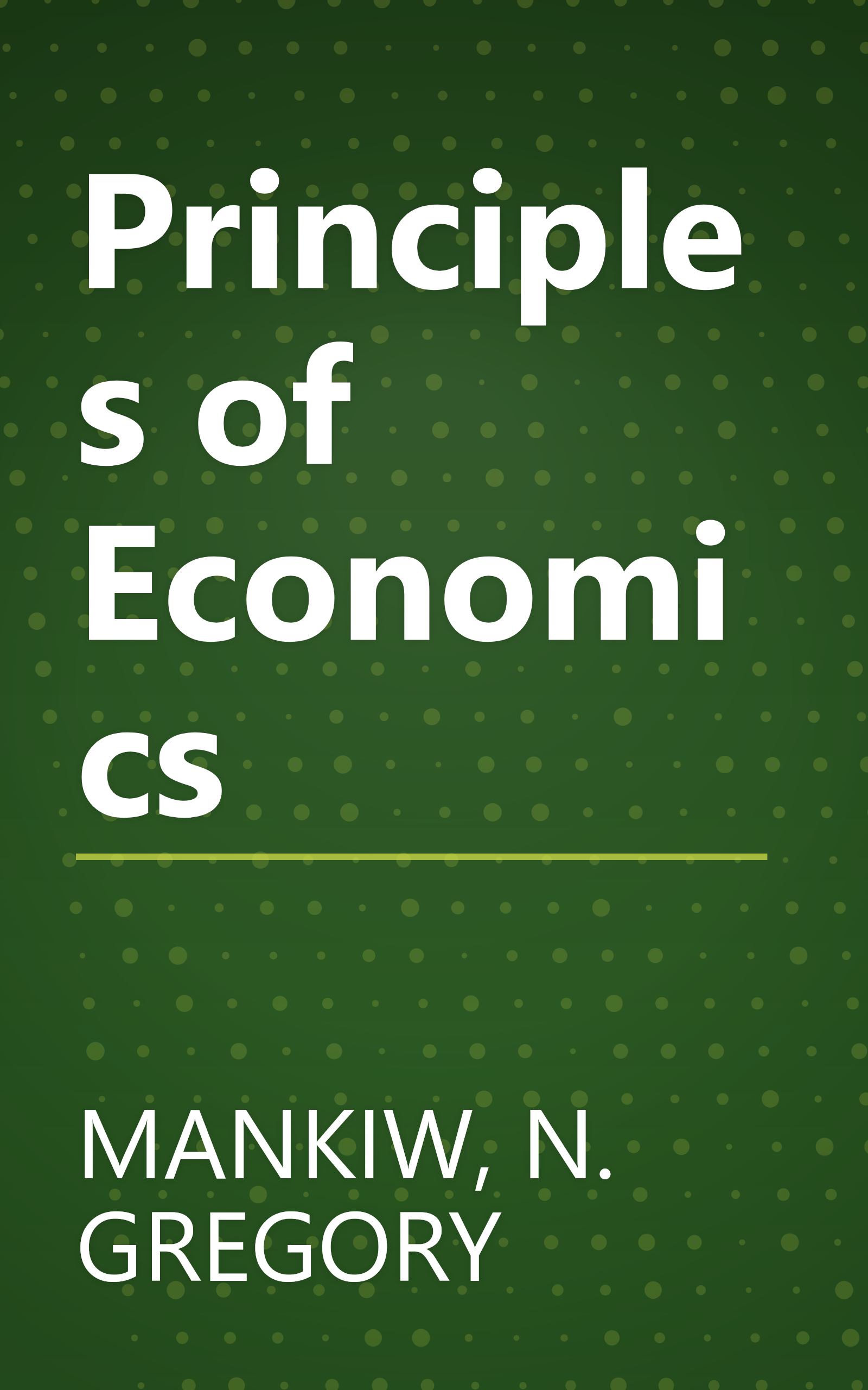 Principles of Economics book cover