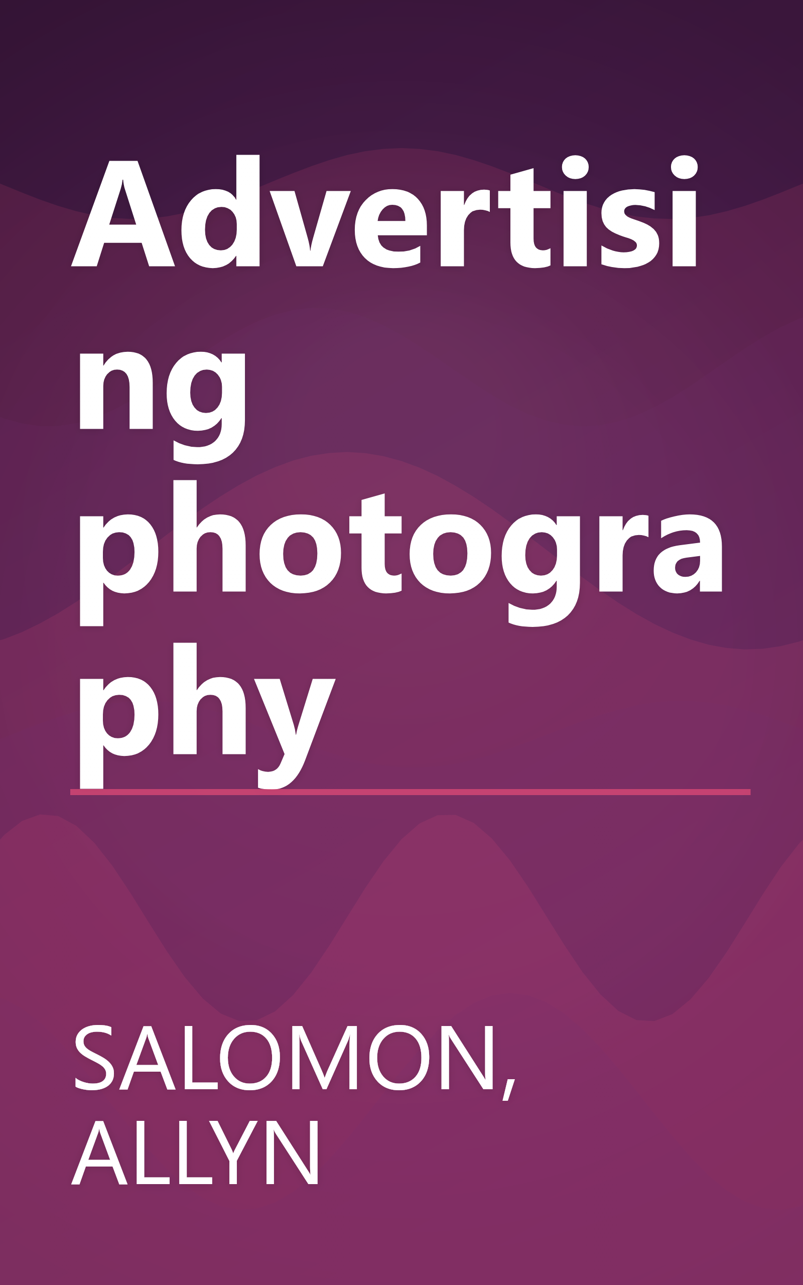 Advertising photography book cover