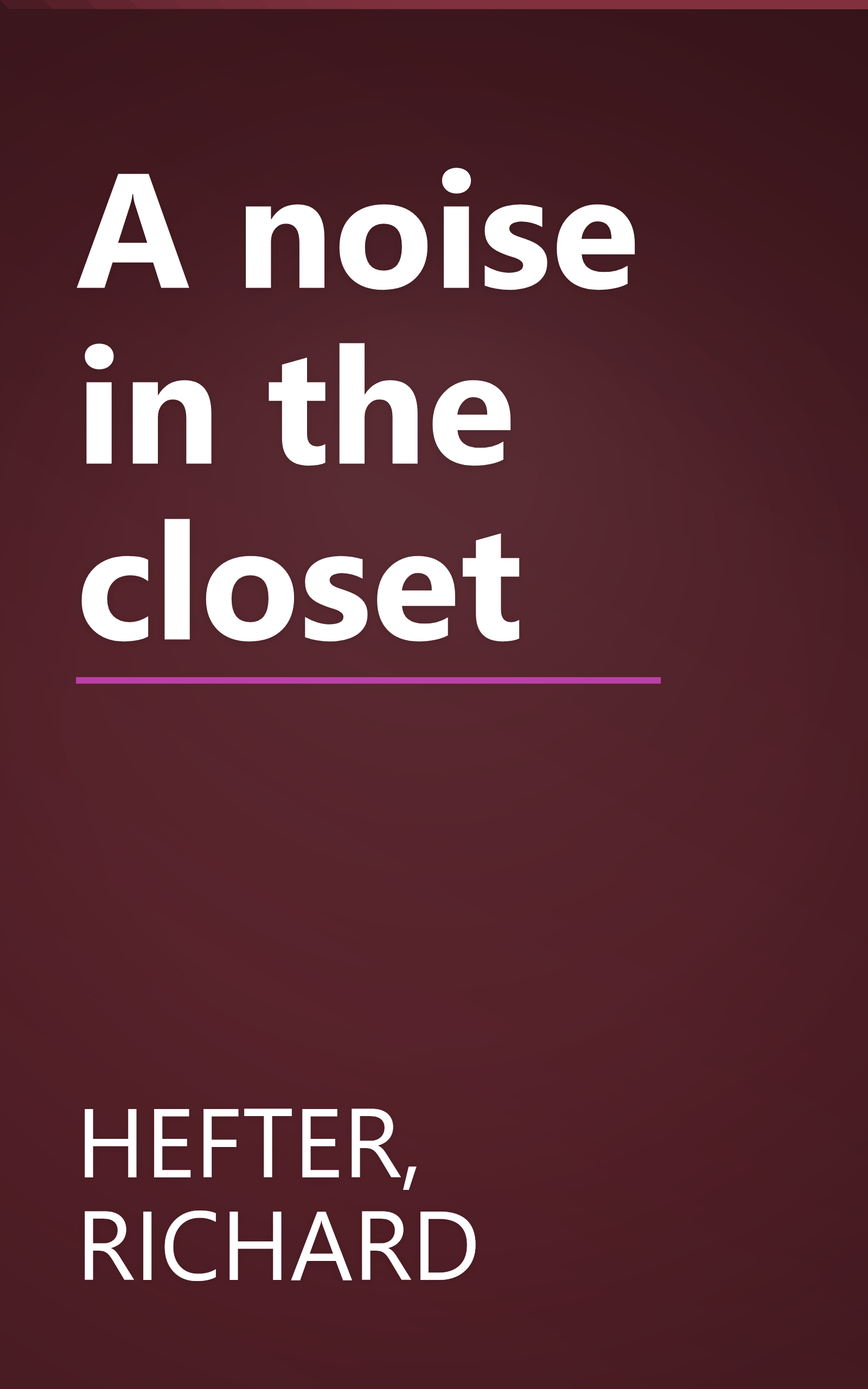 A noise in the closet book cover