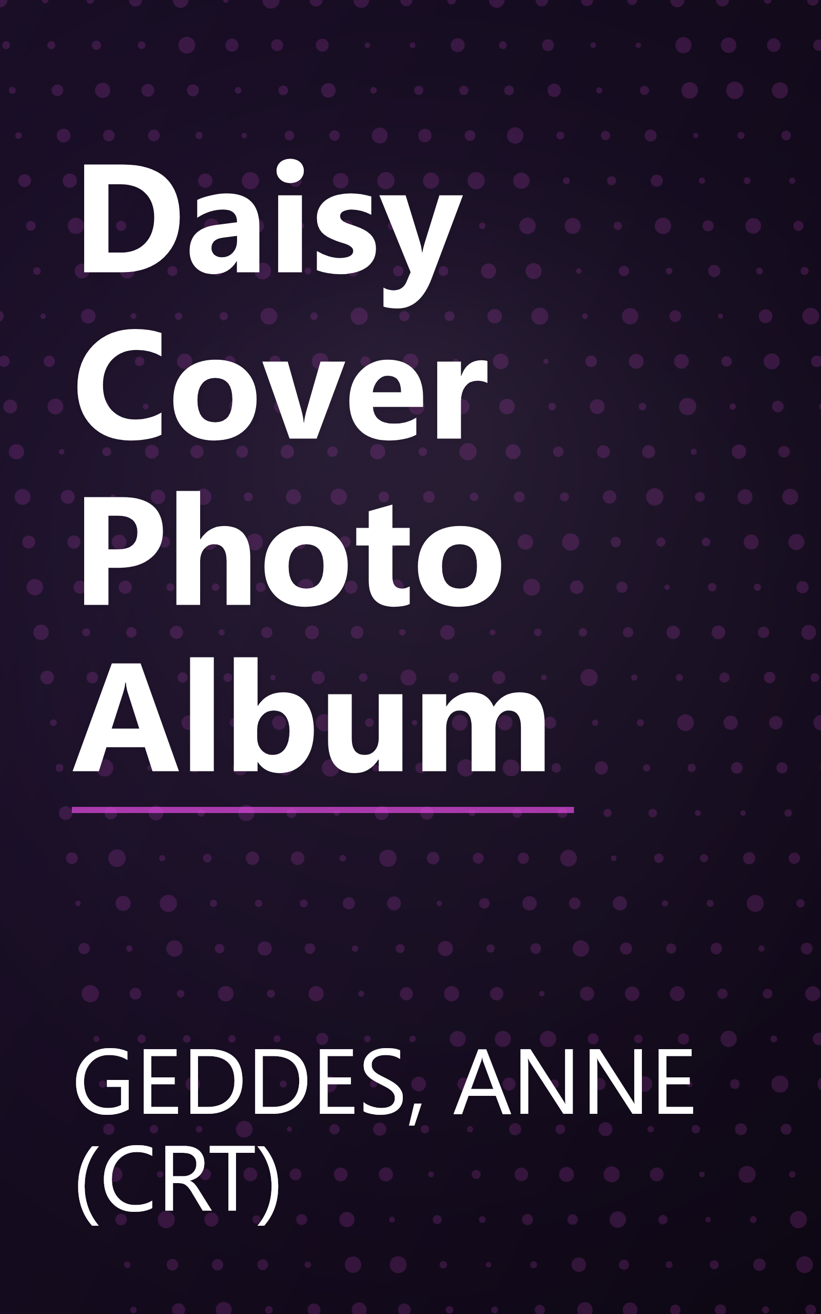 Daisy Cover Photo Album book cover