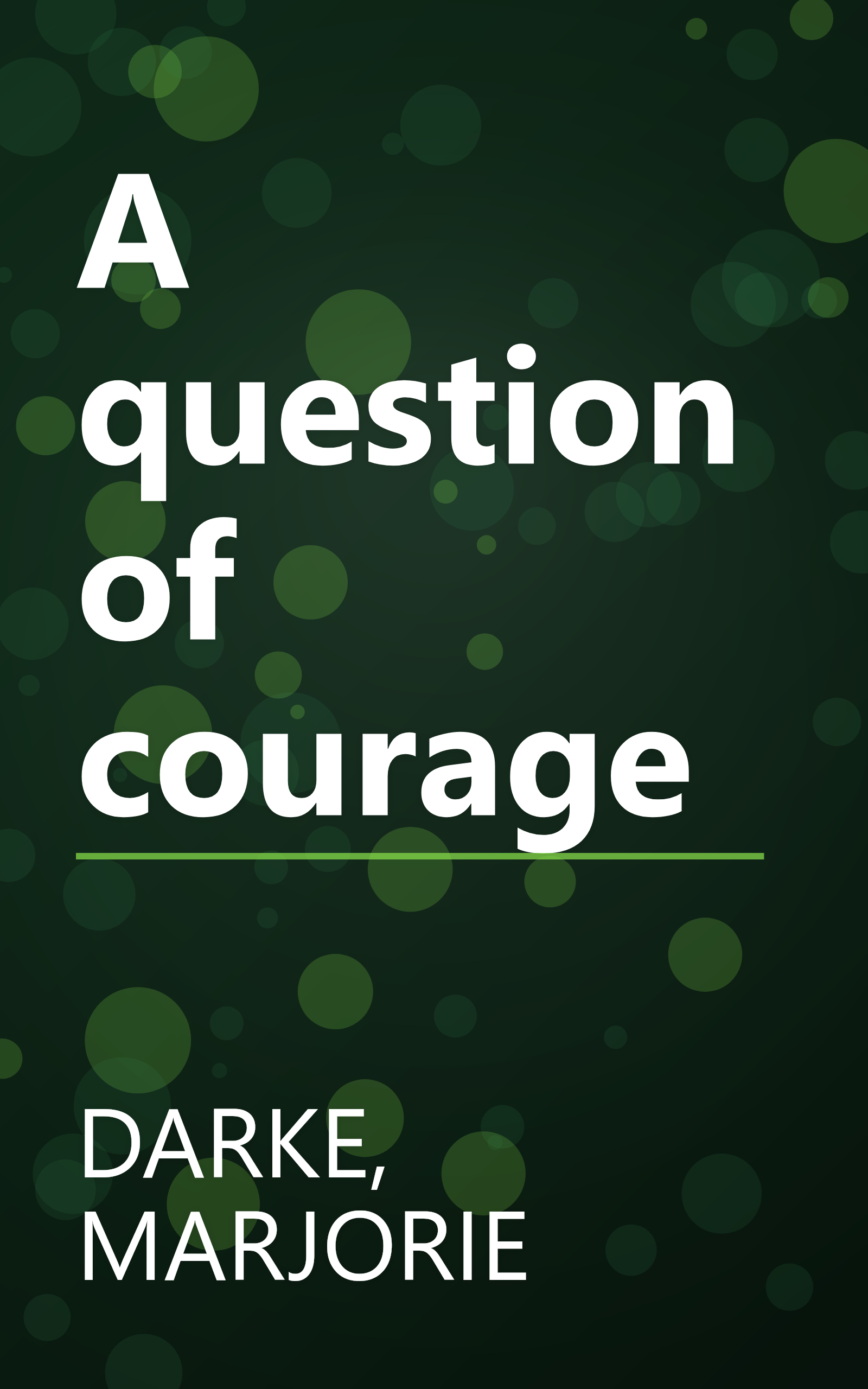 A question of courage book cover