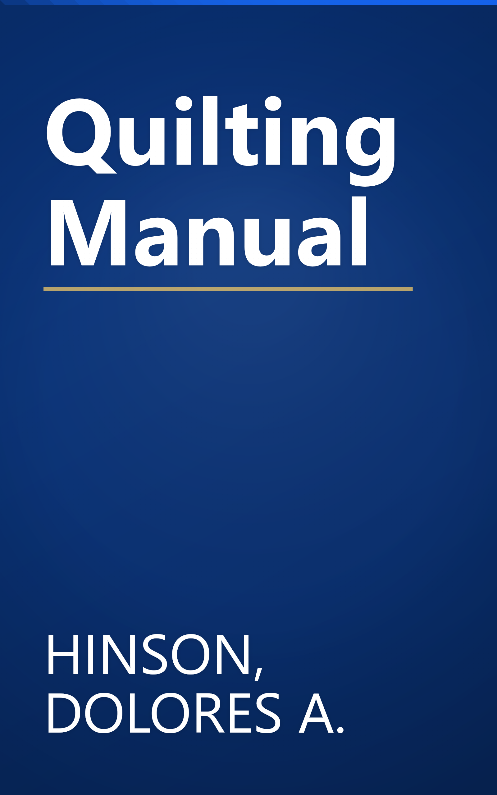Quilting Manual book cover