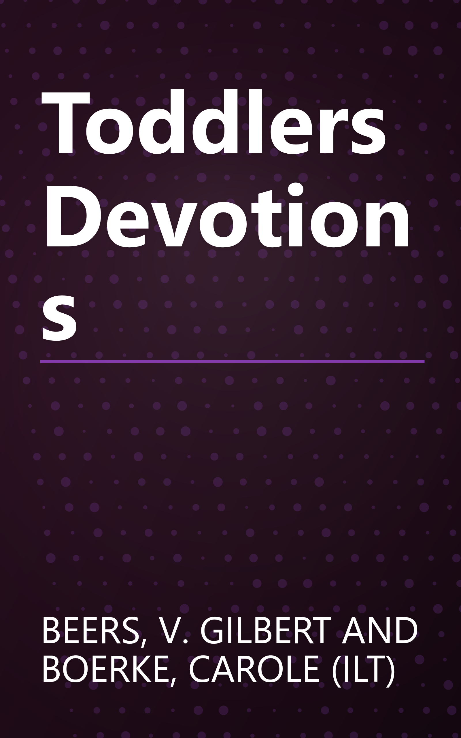 Toddlers Devotions book cover