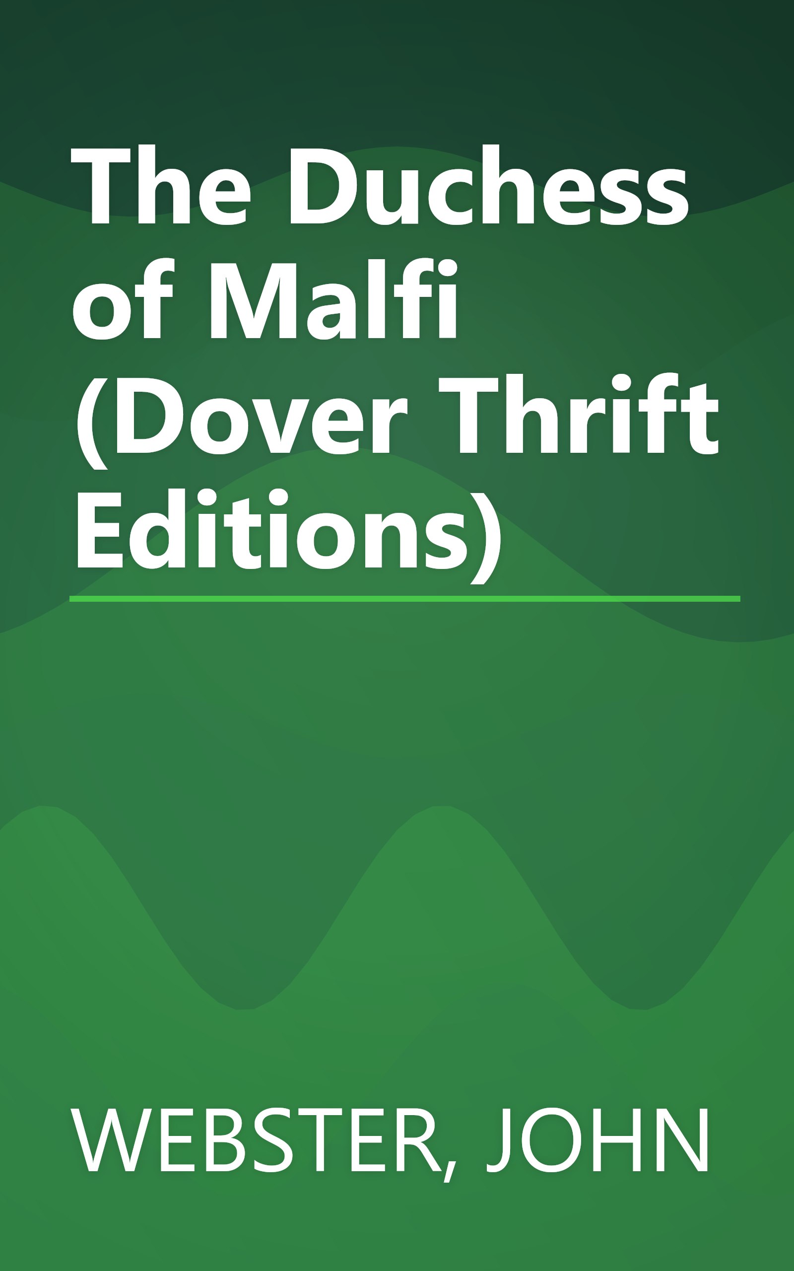 The Duchess of Malfi (Dover Thrift Editions) book cover