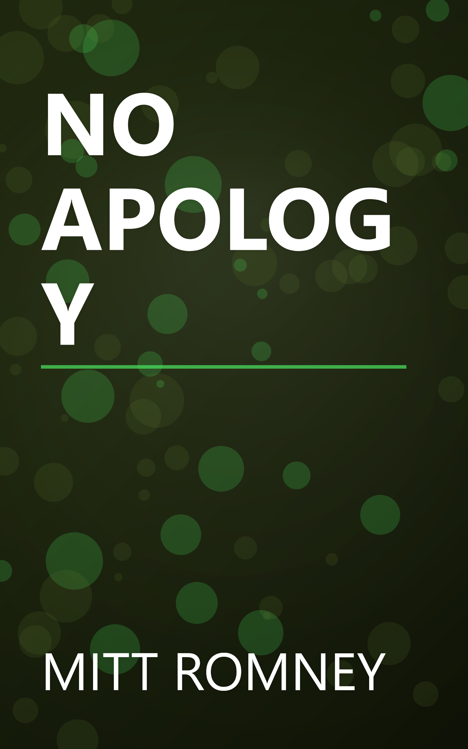 NO APOLOGY book cover