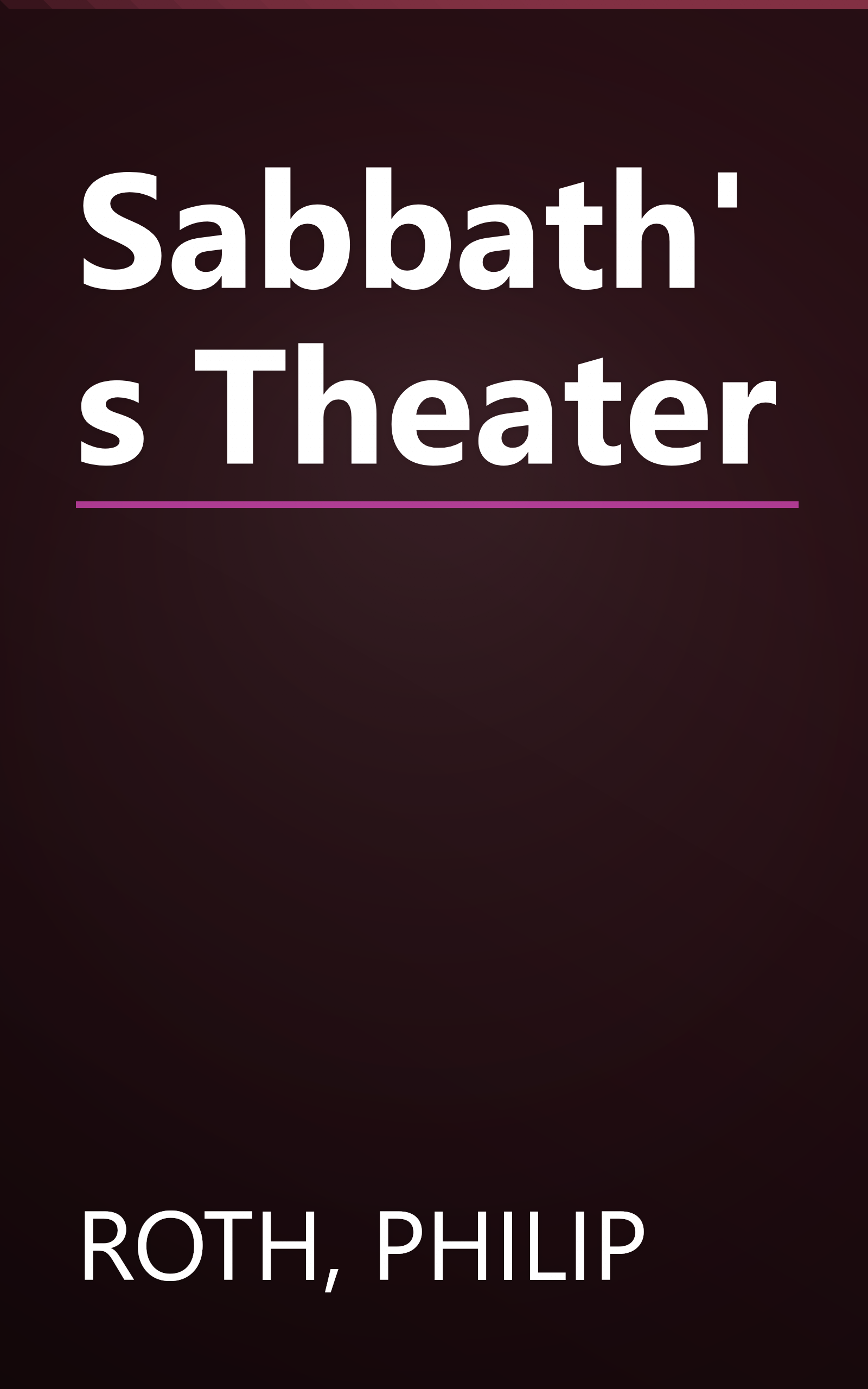 Sabbath's Theater book cover