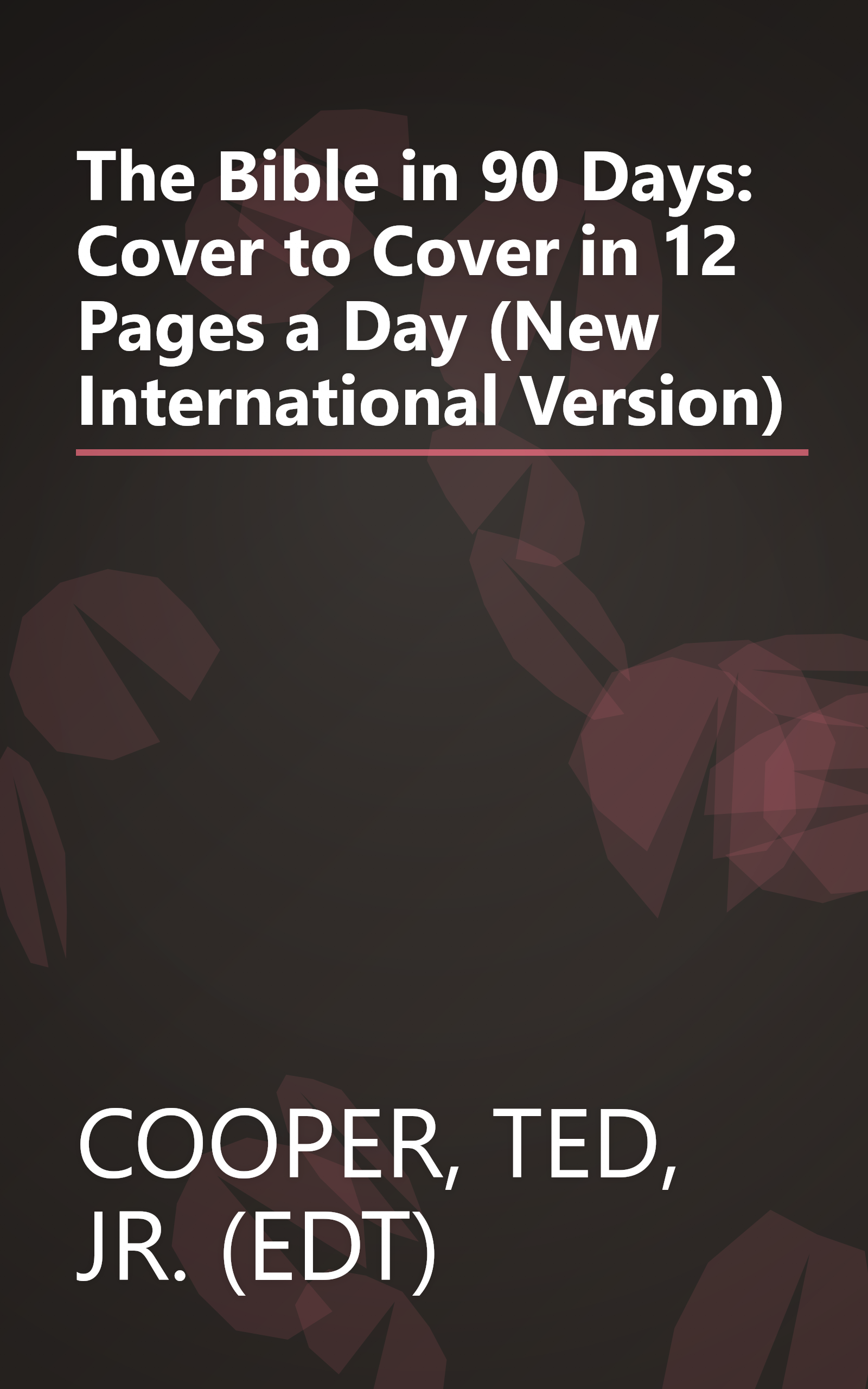 The Bible in 90 Days: Cover to Cover in 12 Pages a Day (New International Version) book cover
