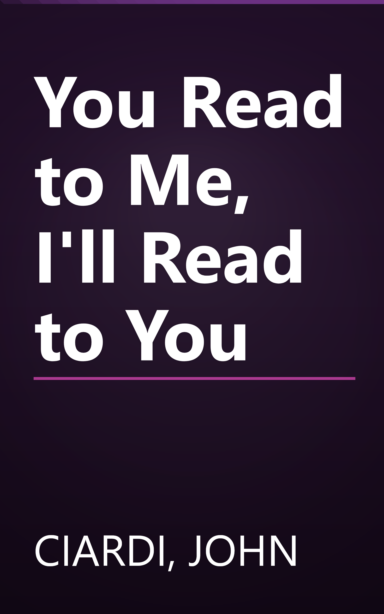 You Read to Me, I'll Read to You book cover