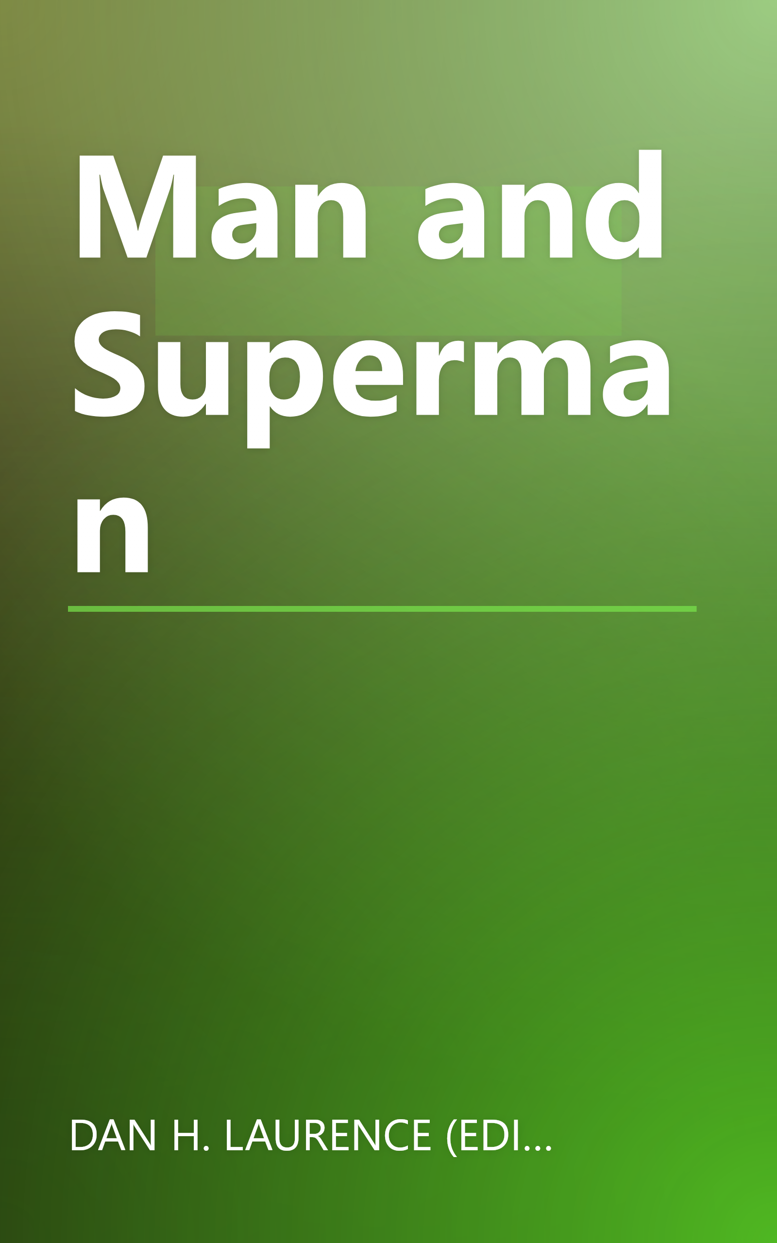 Man and Superman book cover