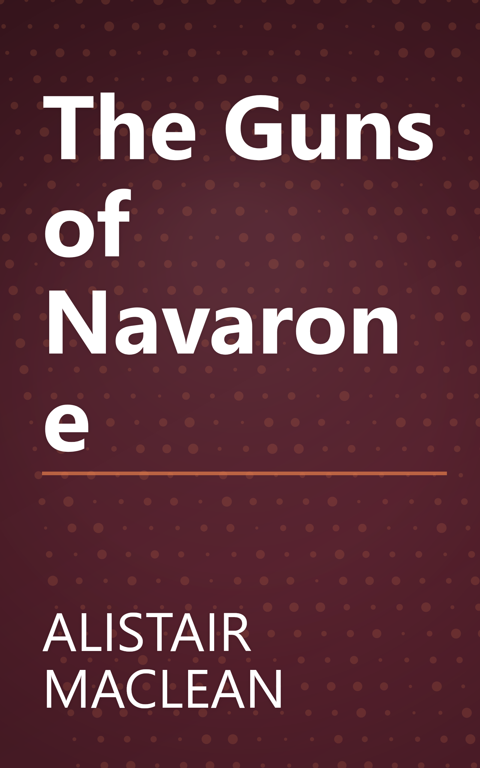 The Guns of Navarone book cover