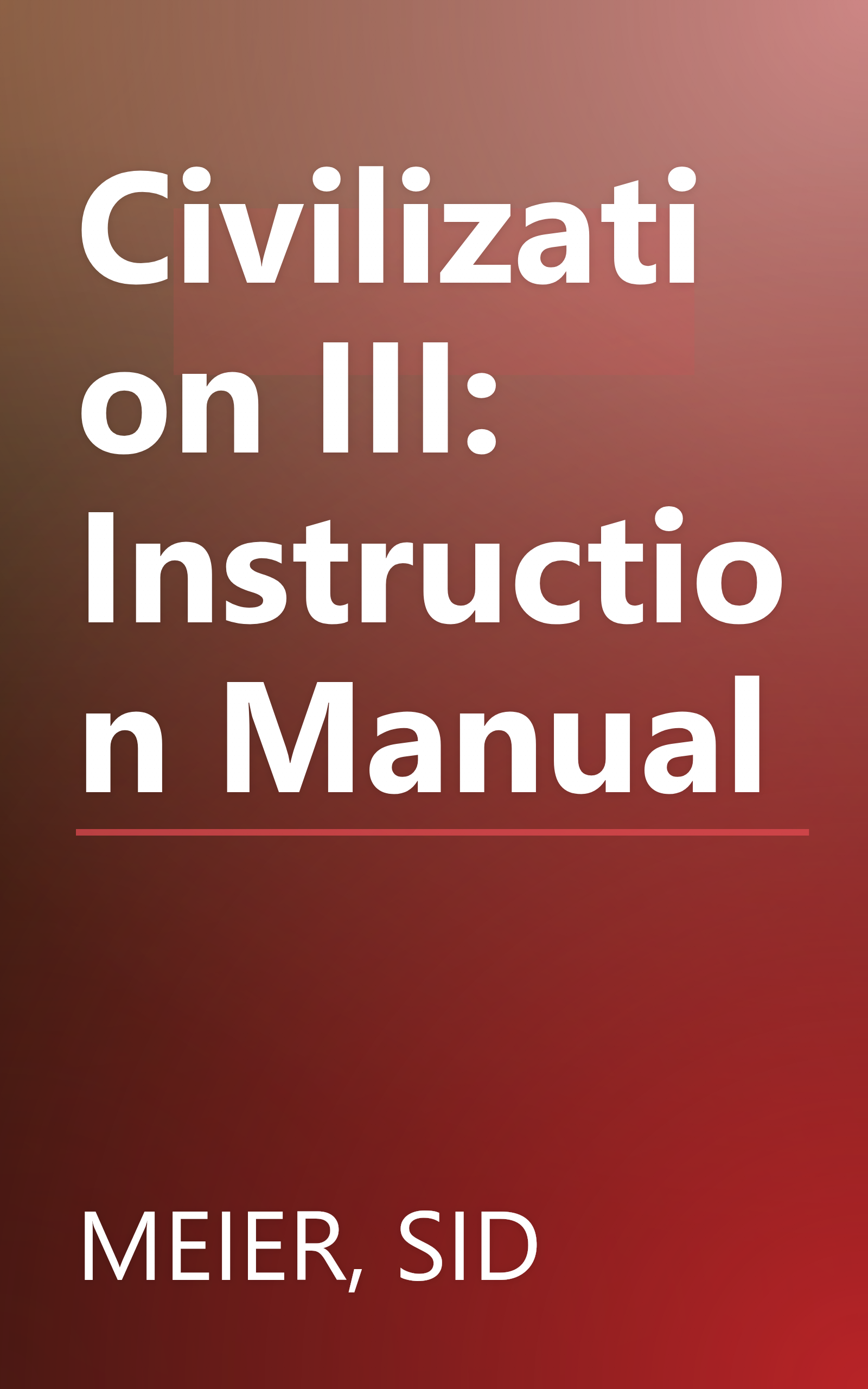 Civilization III: Instruction Manual book cover