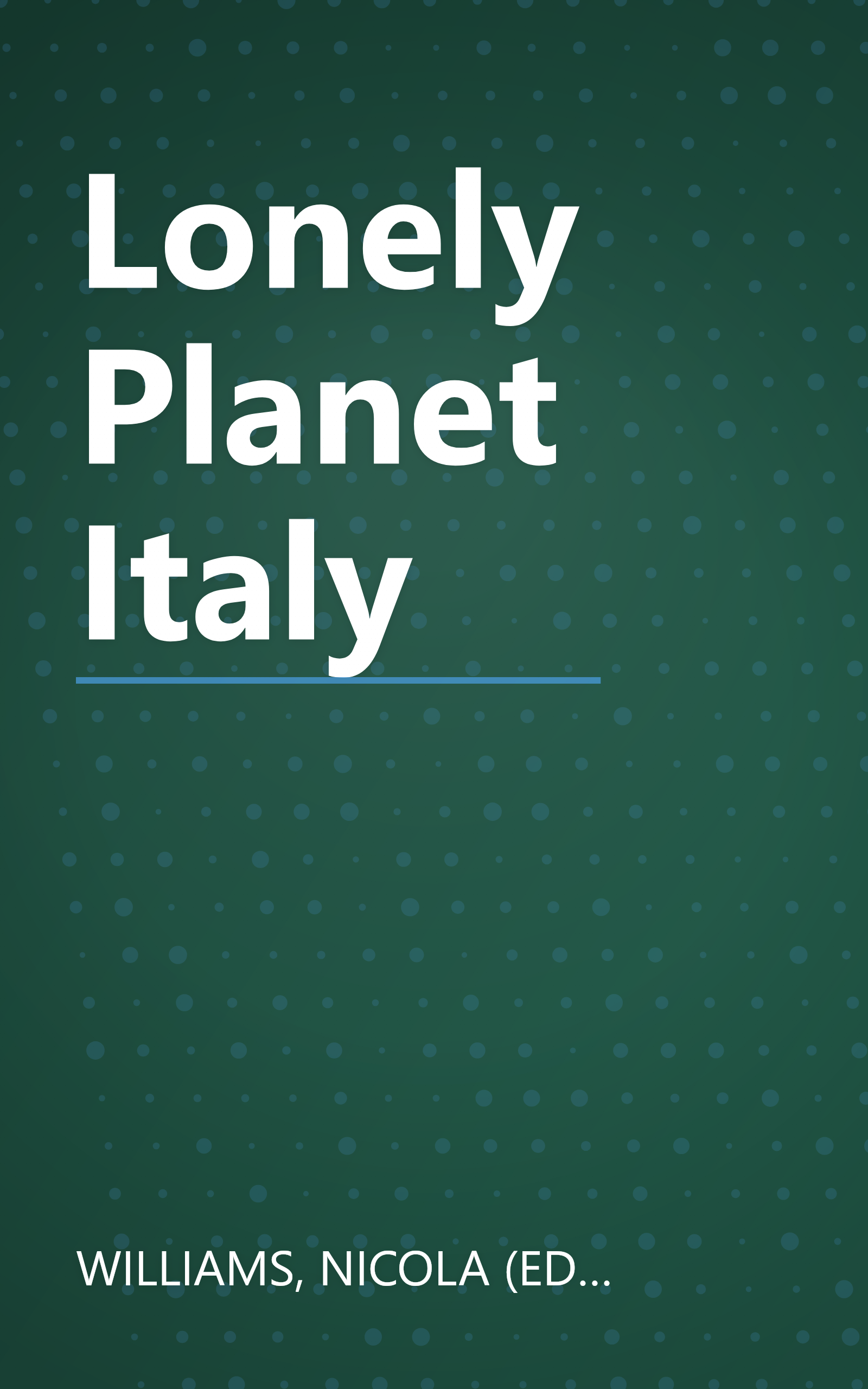 Lonely Planet Italy book cover