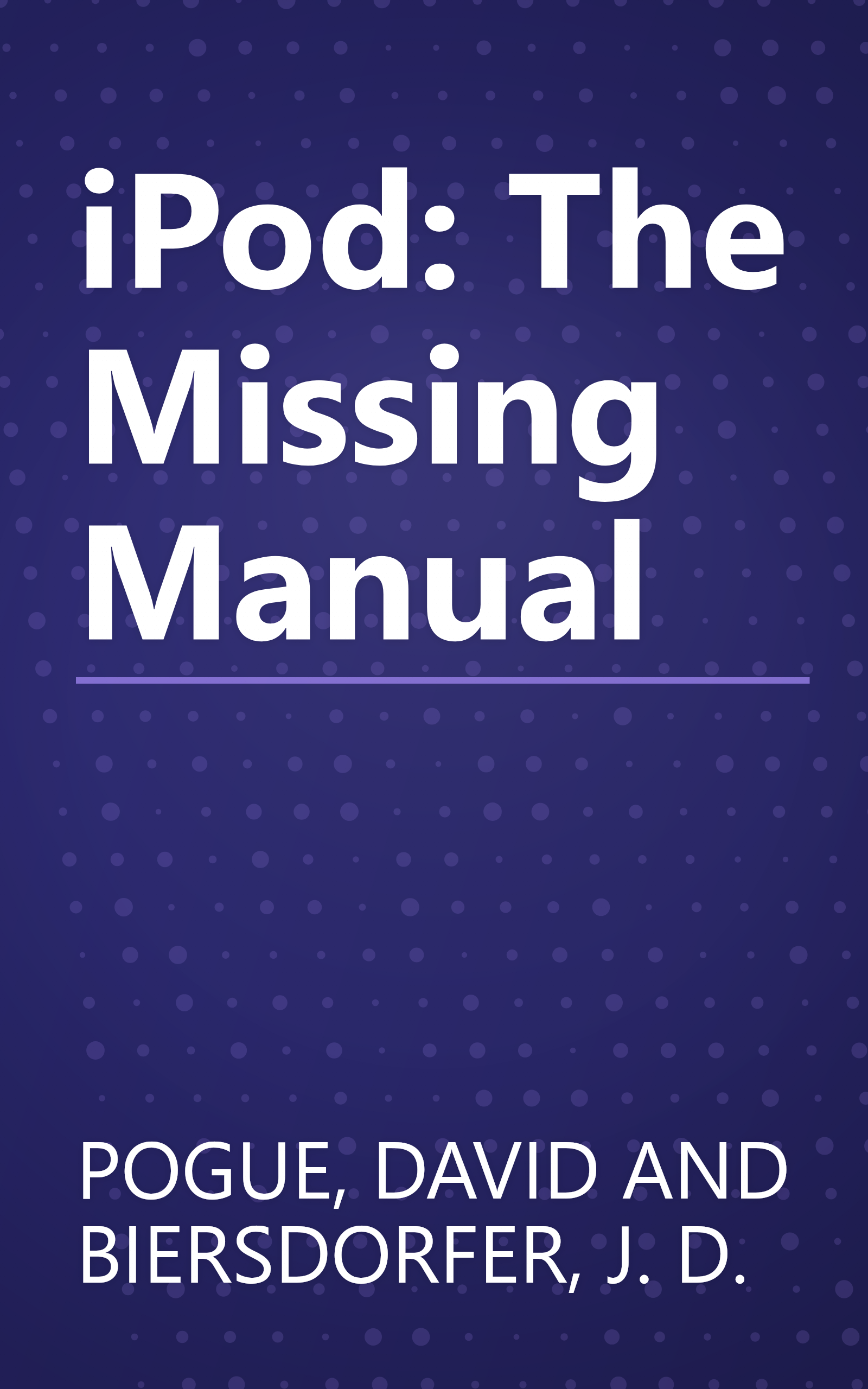 iPod: The Missing Manual book cover