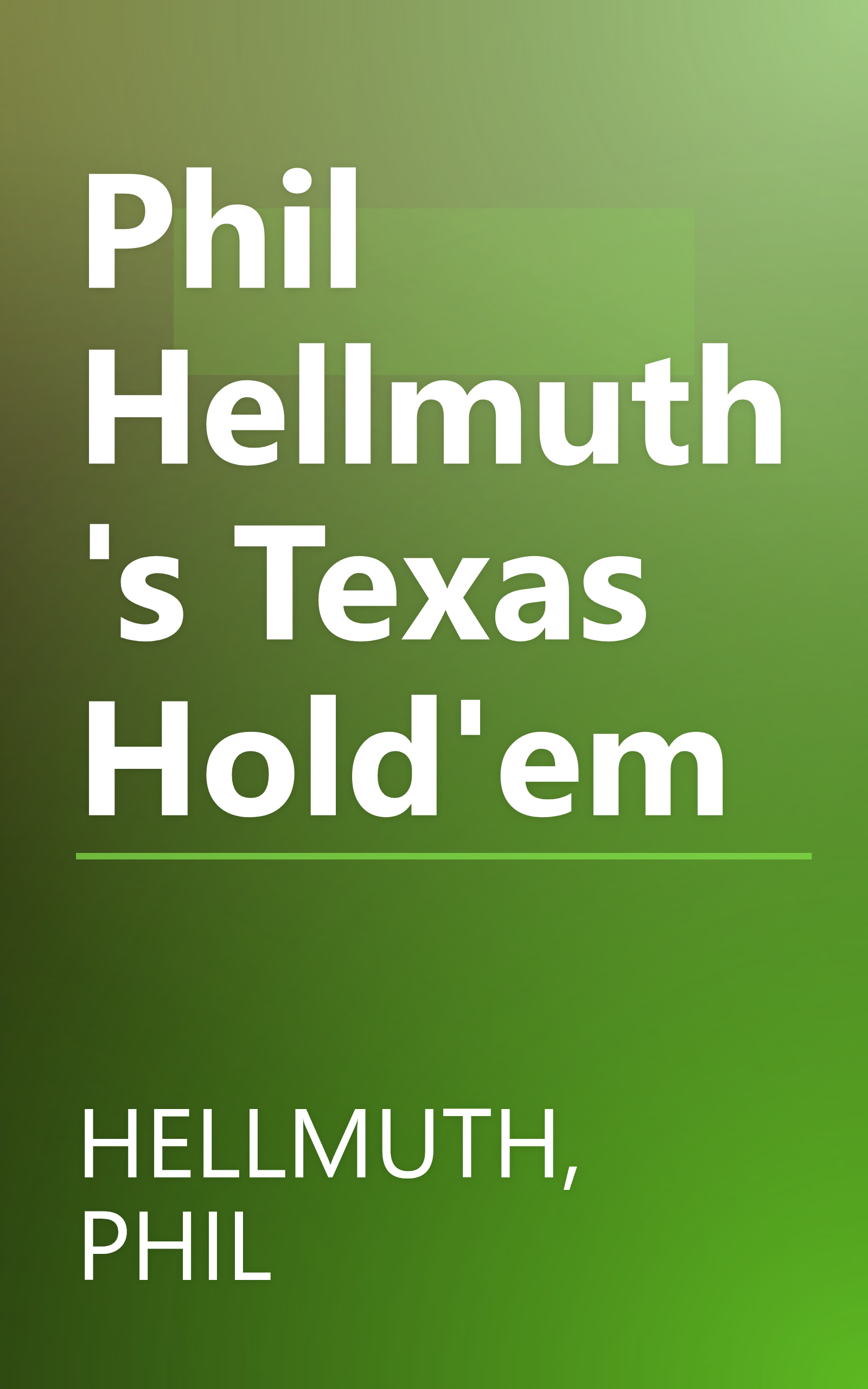 Phil Hellmuth's Texas Hold'em book cover