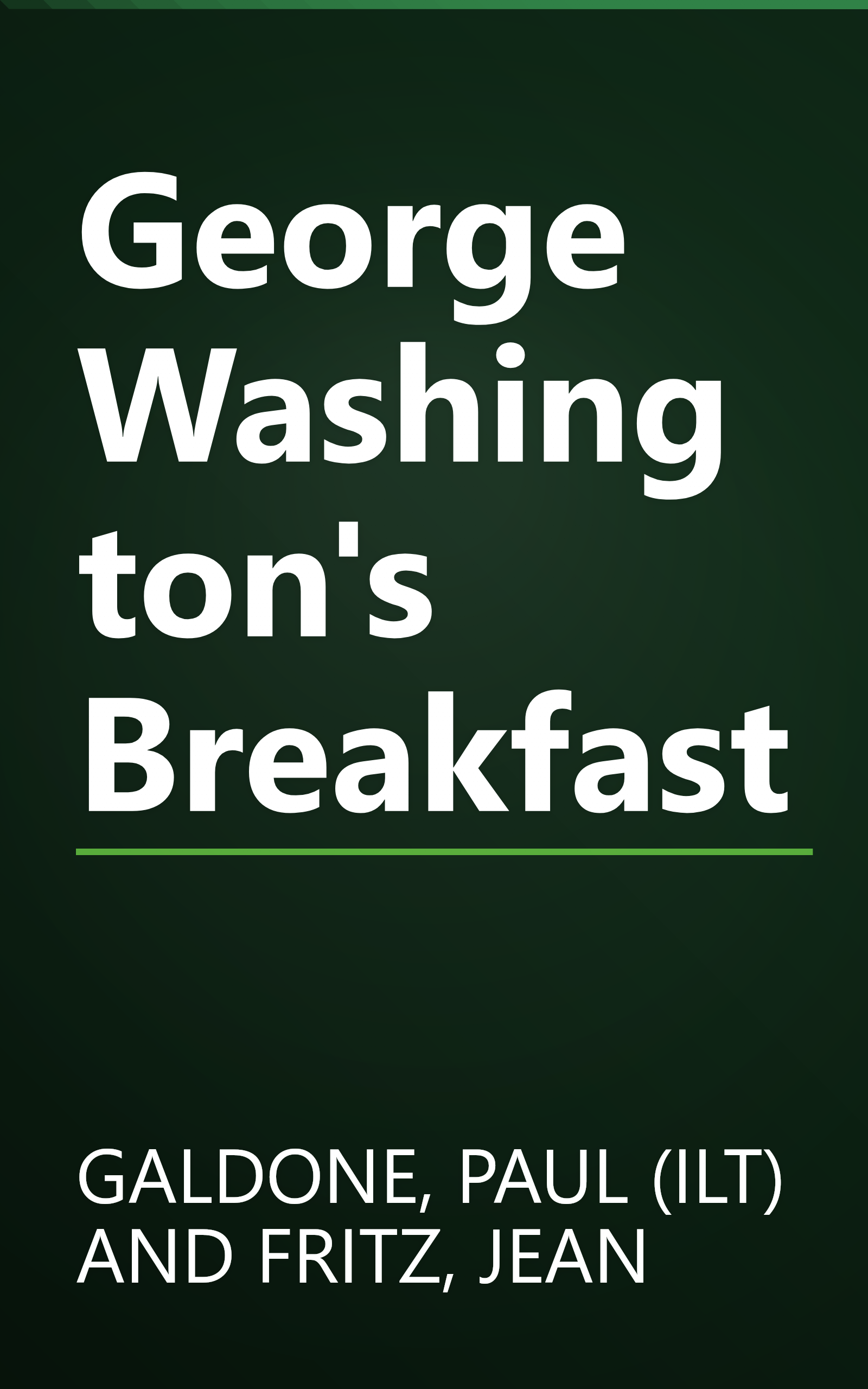 George Washington's Breakfast book cover