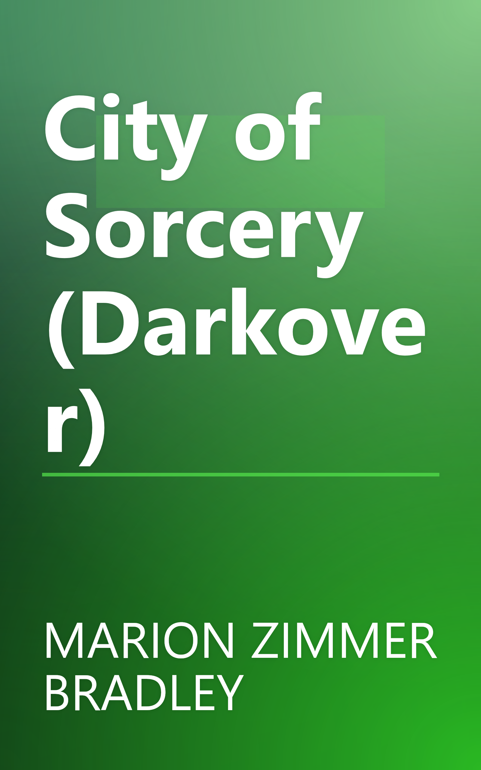 City of Sorcery (Darkover) book cover