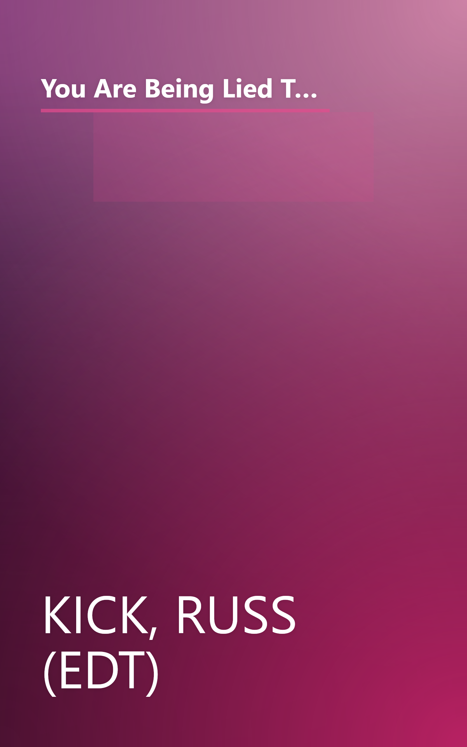 You Are Being Lied To: The Disinformation Guide to Media Distortion, Historical Whitewashes and Cultural Myths book cover