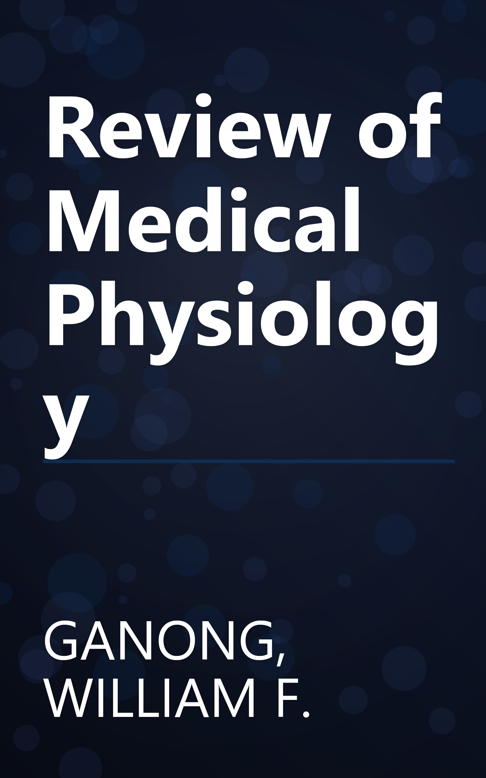 Review of Medical Physiology book cover