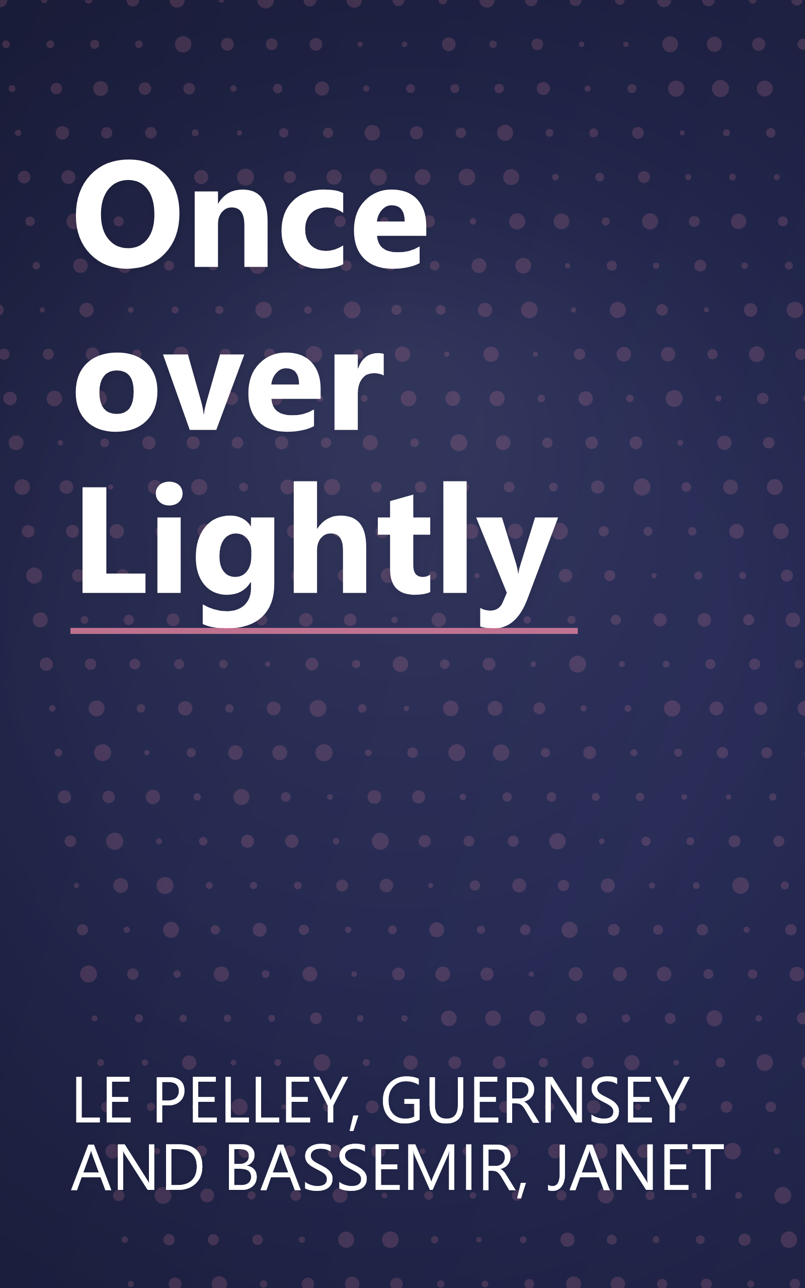 Once over Lightly book cover