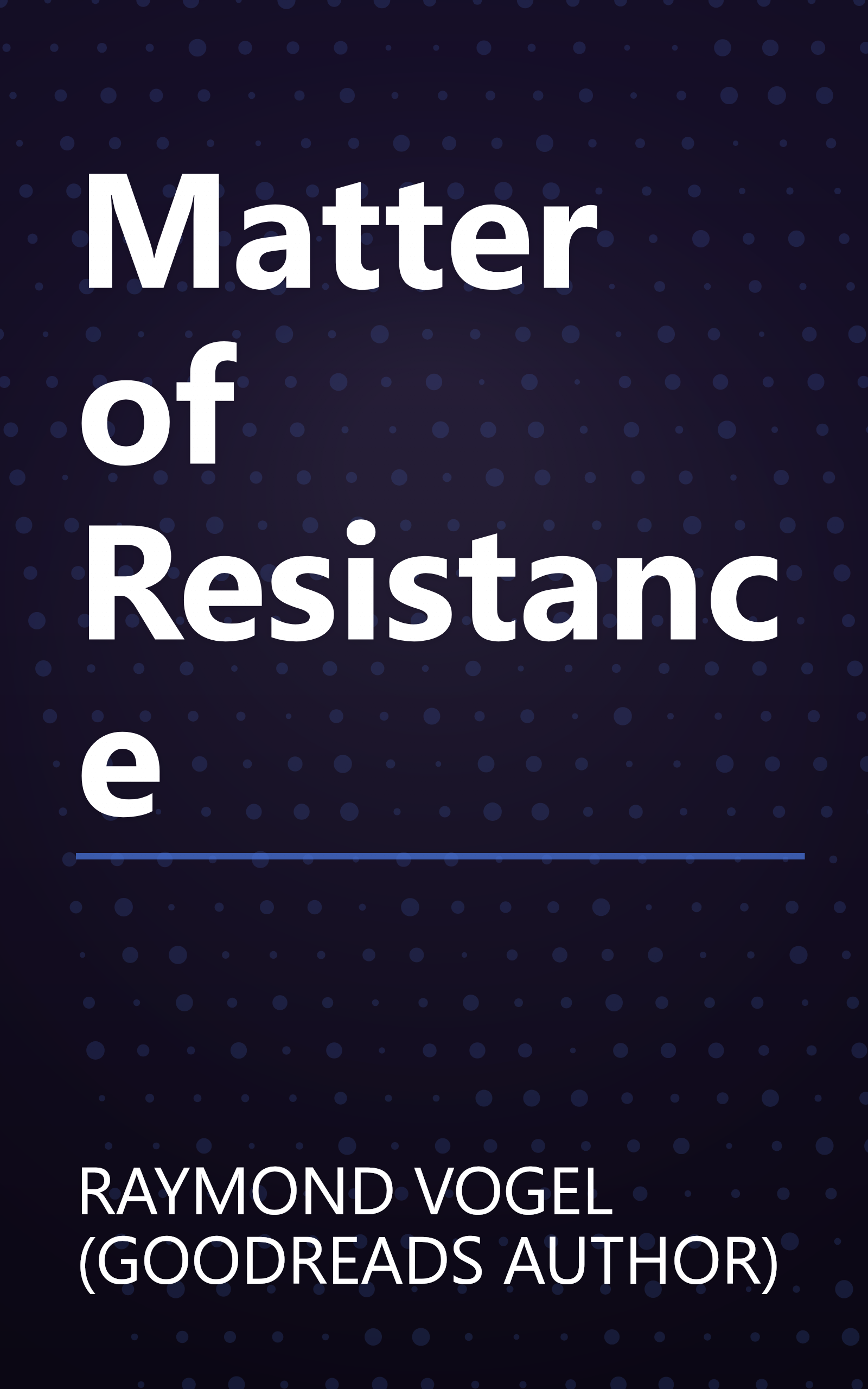 Matter of Resistance book cover