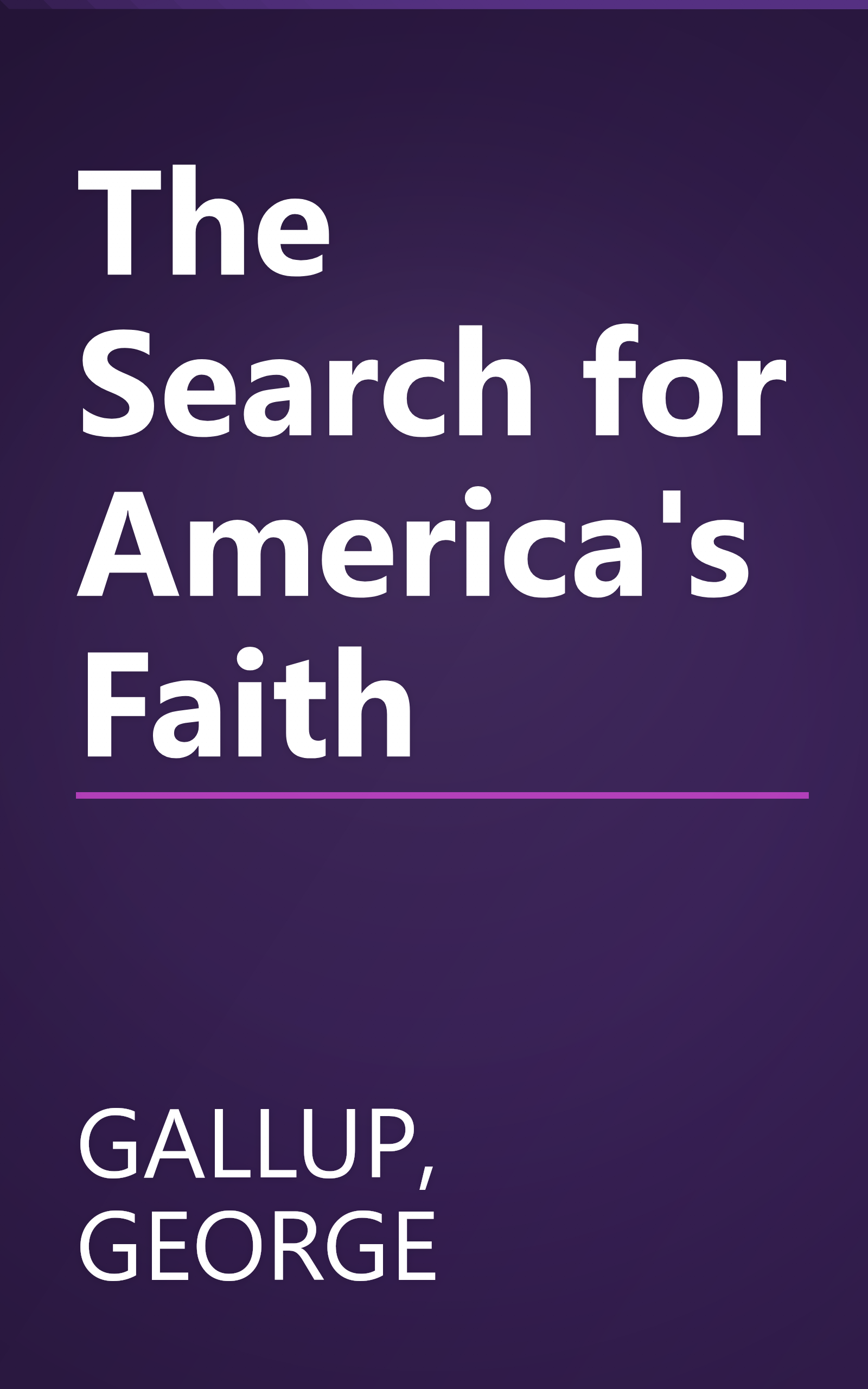The Search for America's Faith book cover
