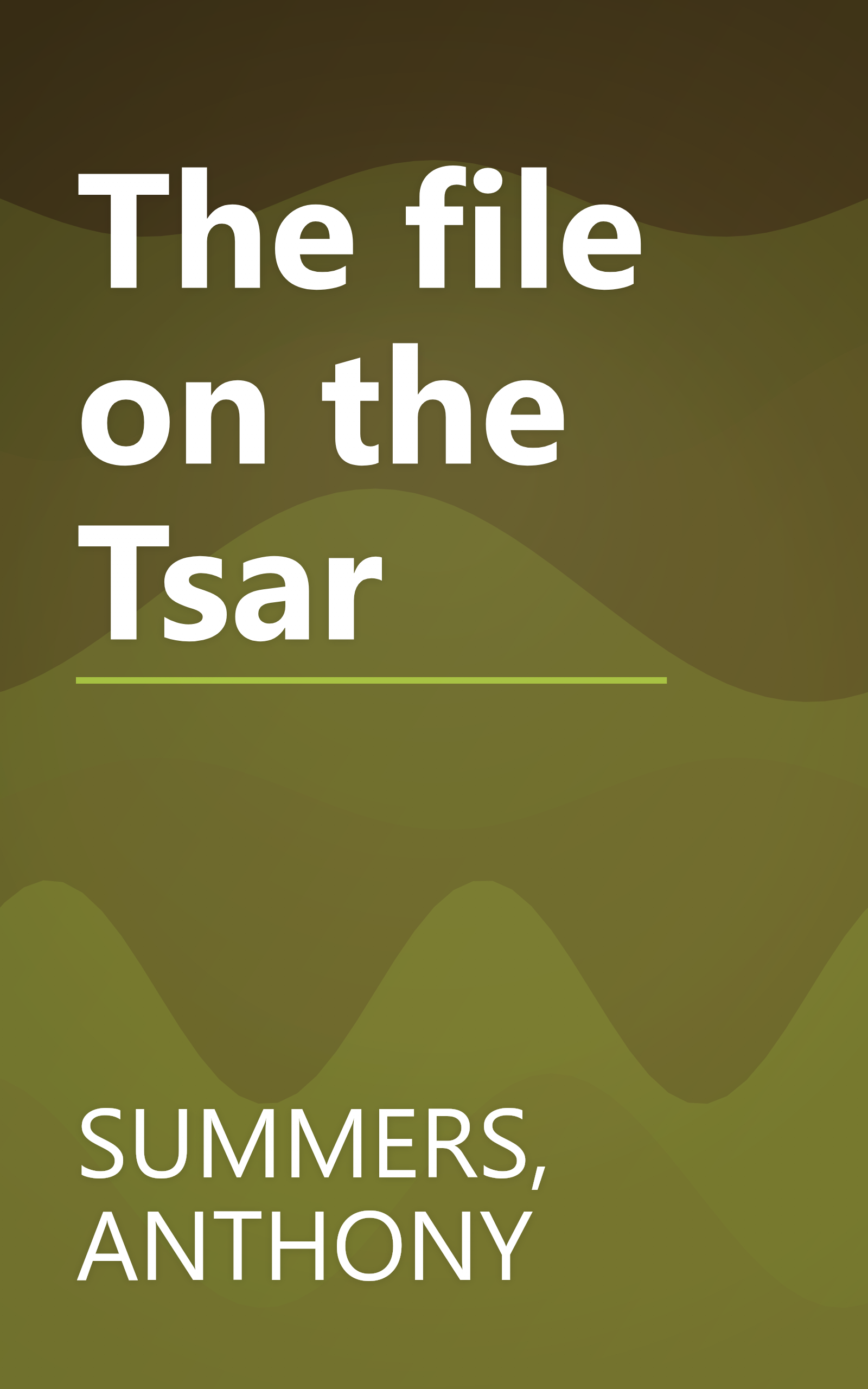 The file on the Tsar book cover