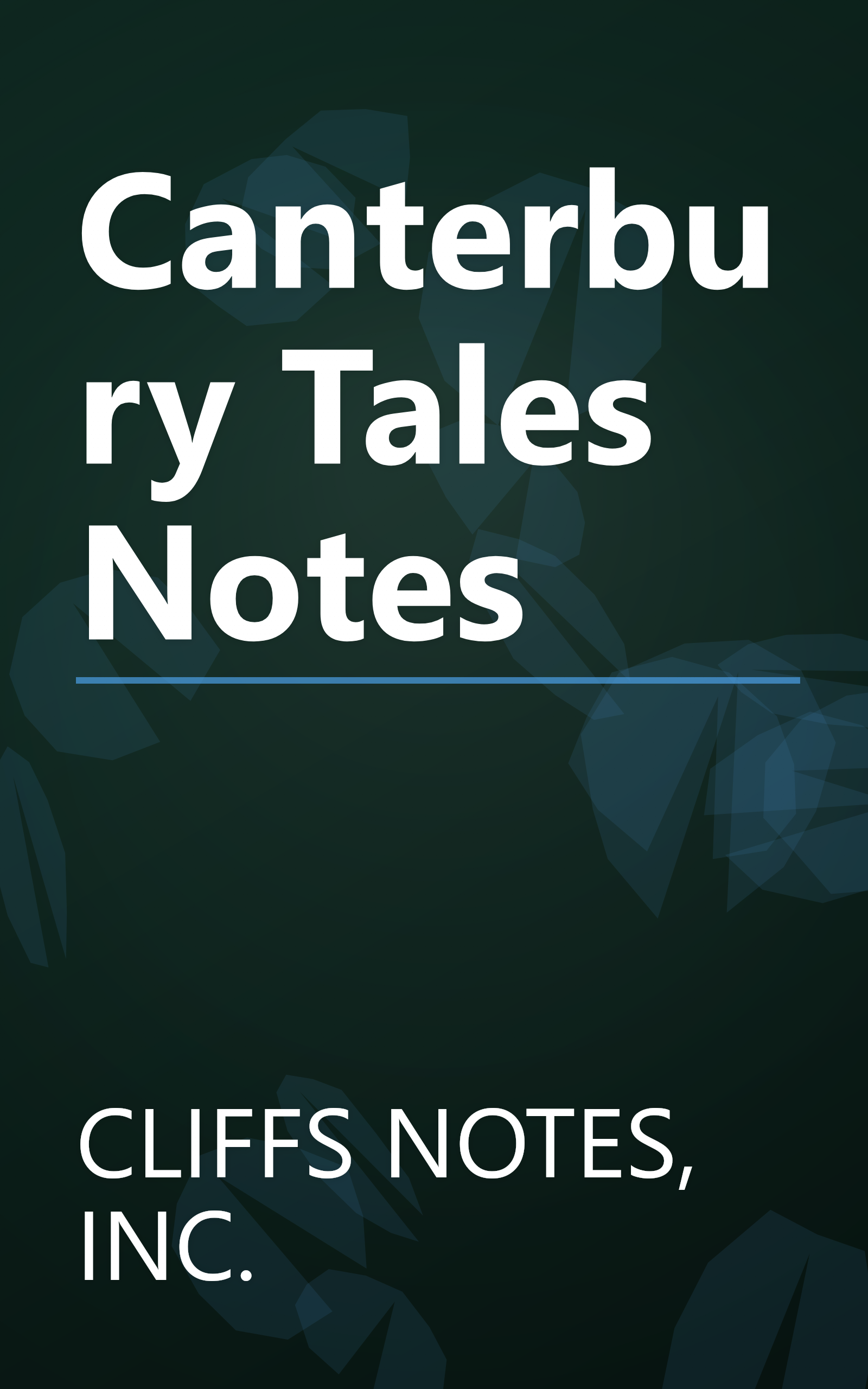 Canterbury Tales Notes book cover