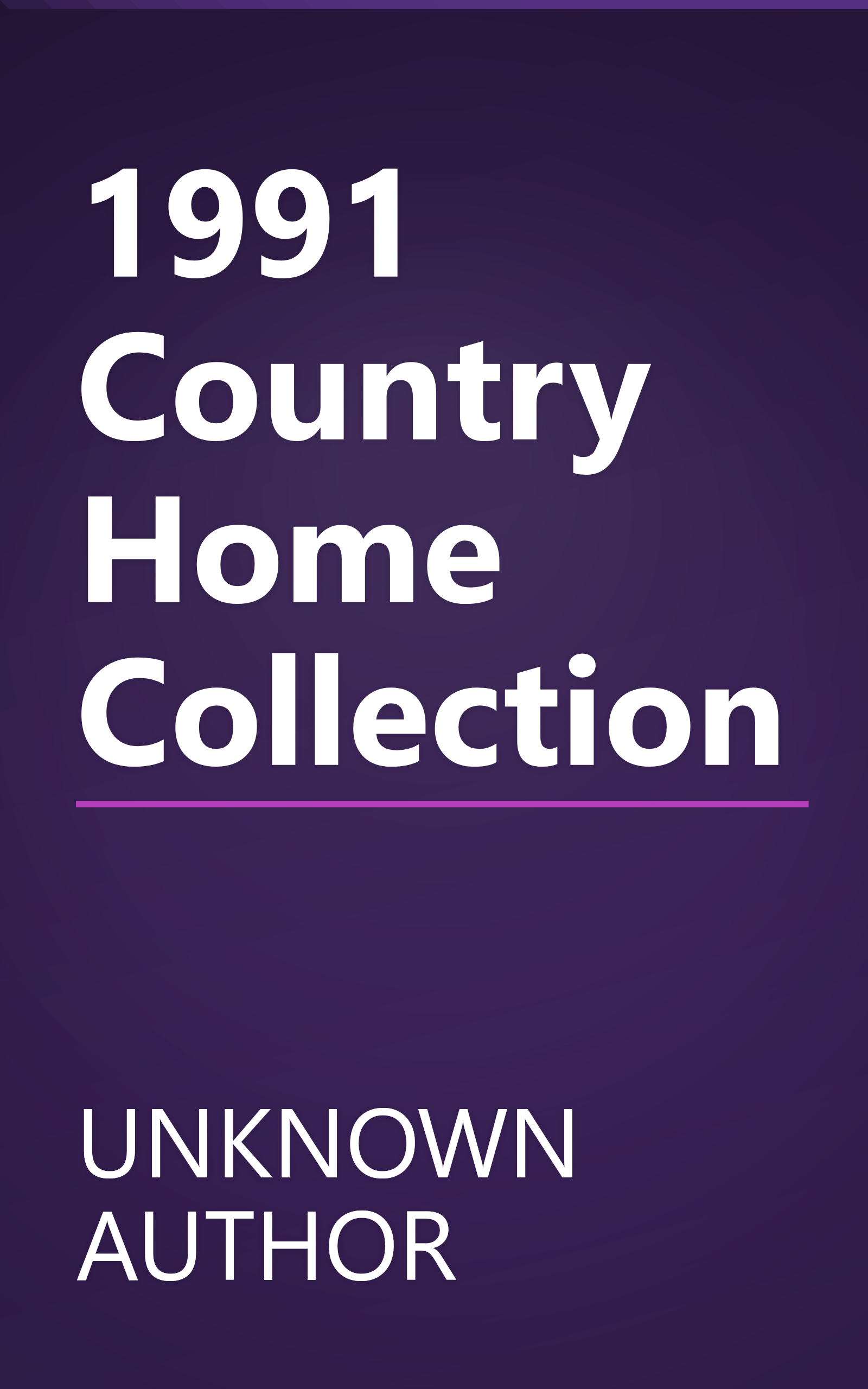 1991 Country Home Collection book cover