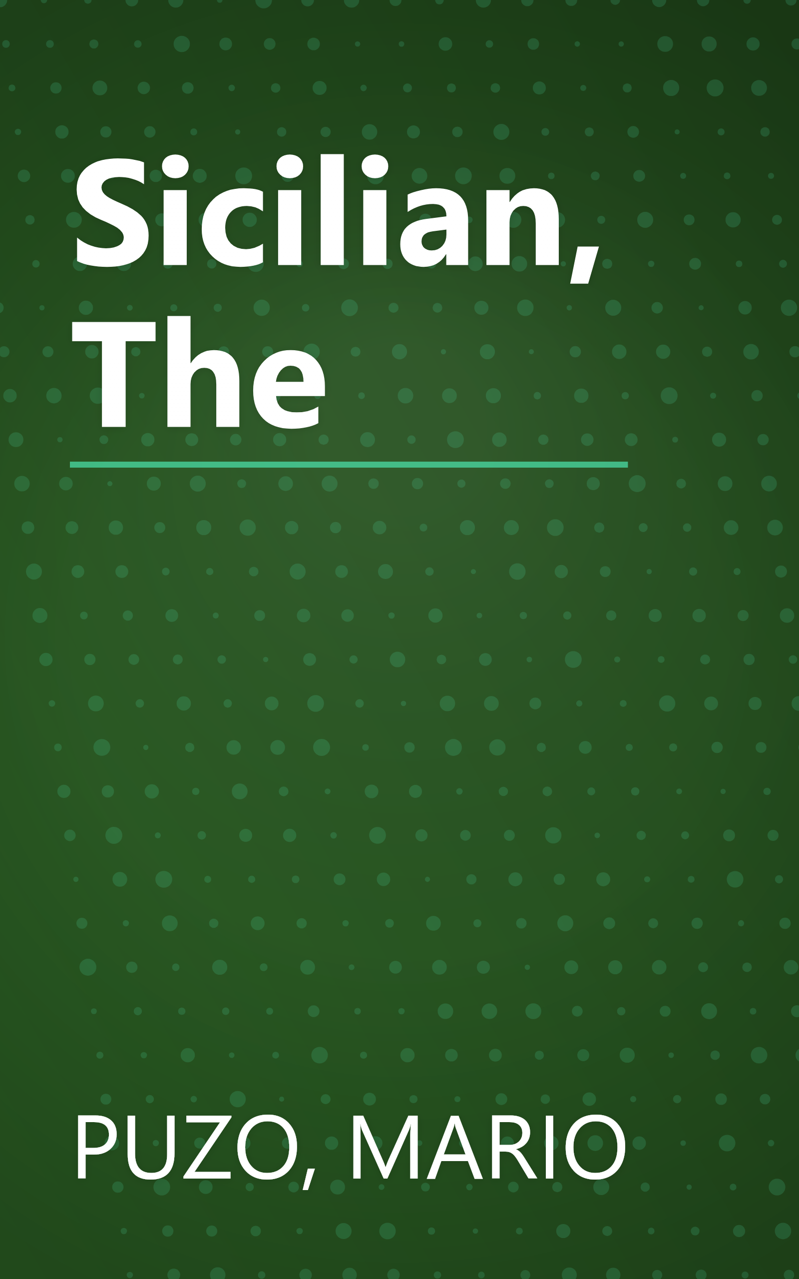 Sicilian, The book cover