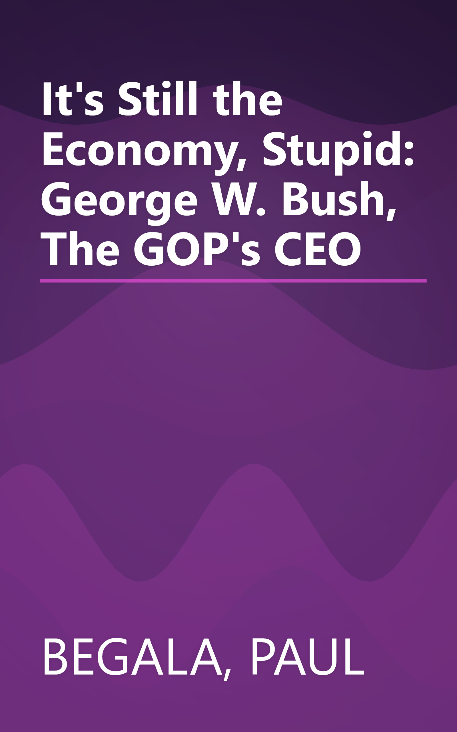 It's Still the Economy, Stupid: George W. Bush, The GOP's CEO book cover