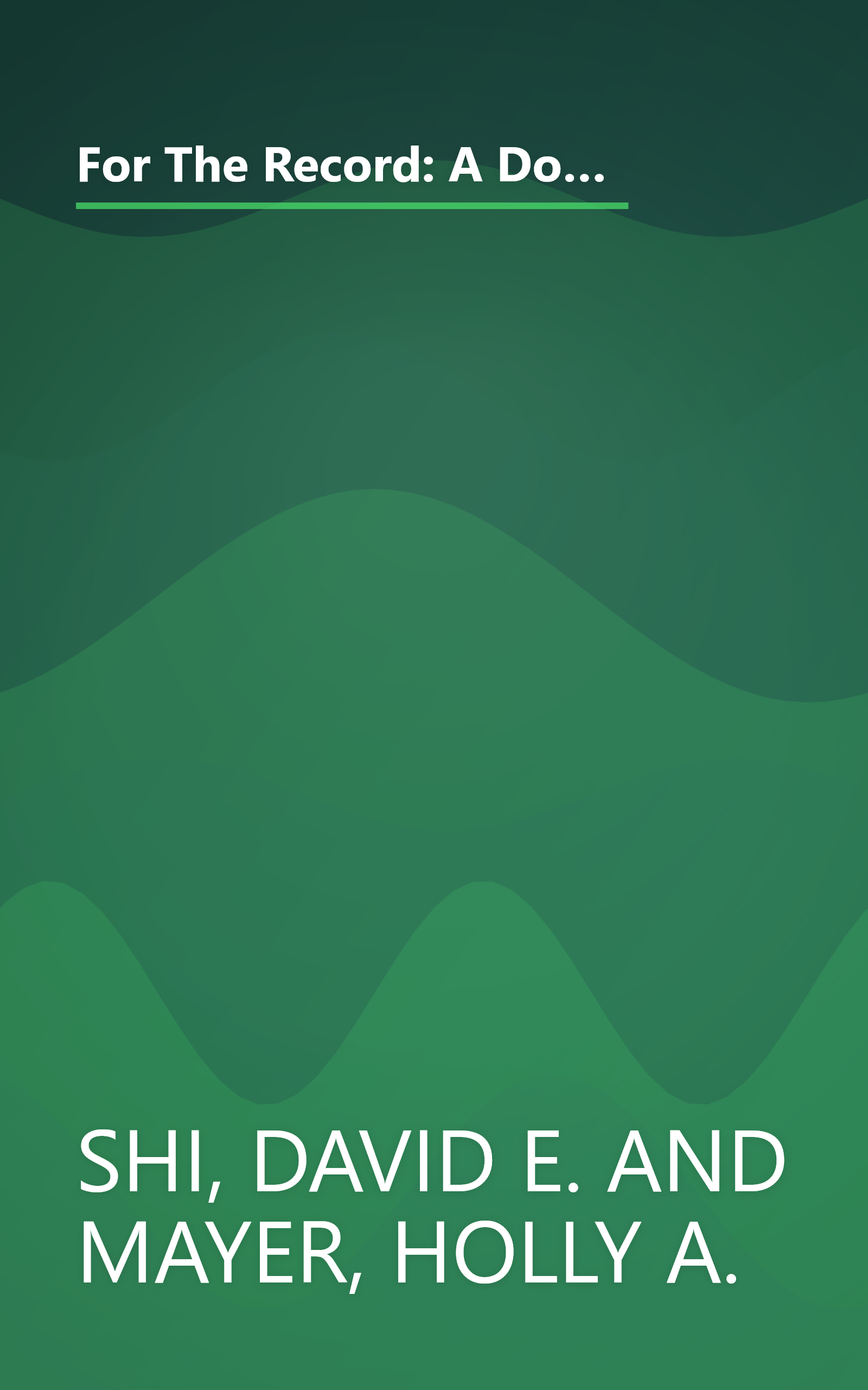 For The Record: A Documentary History of America: From Reconstruction Through Contemporary Times (Third Edition) Vol. 2 book cover