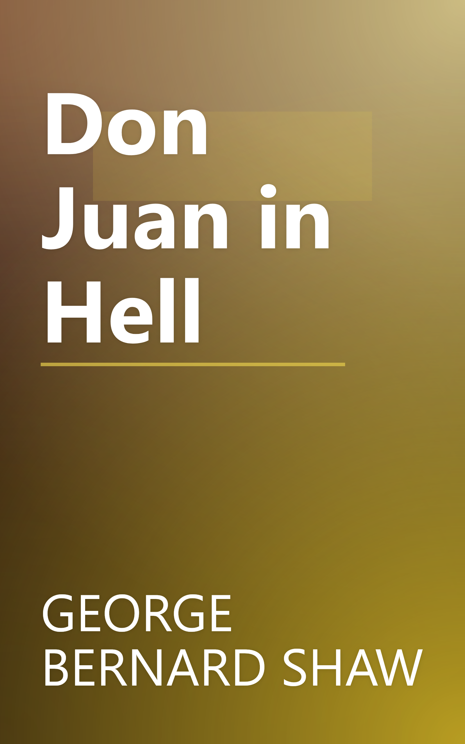 Don Juan in Hell book cover