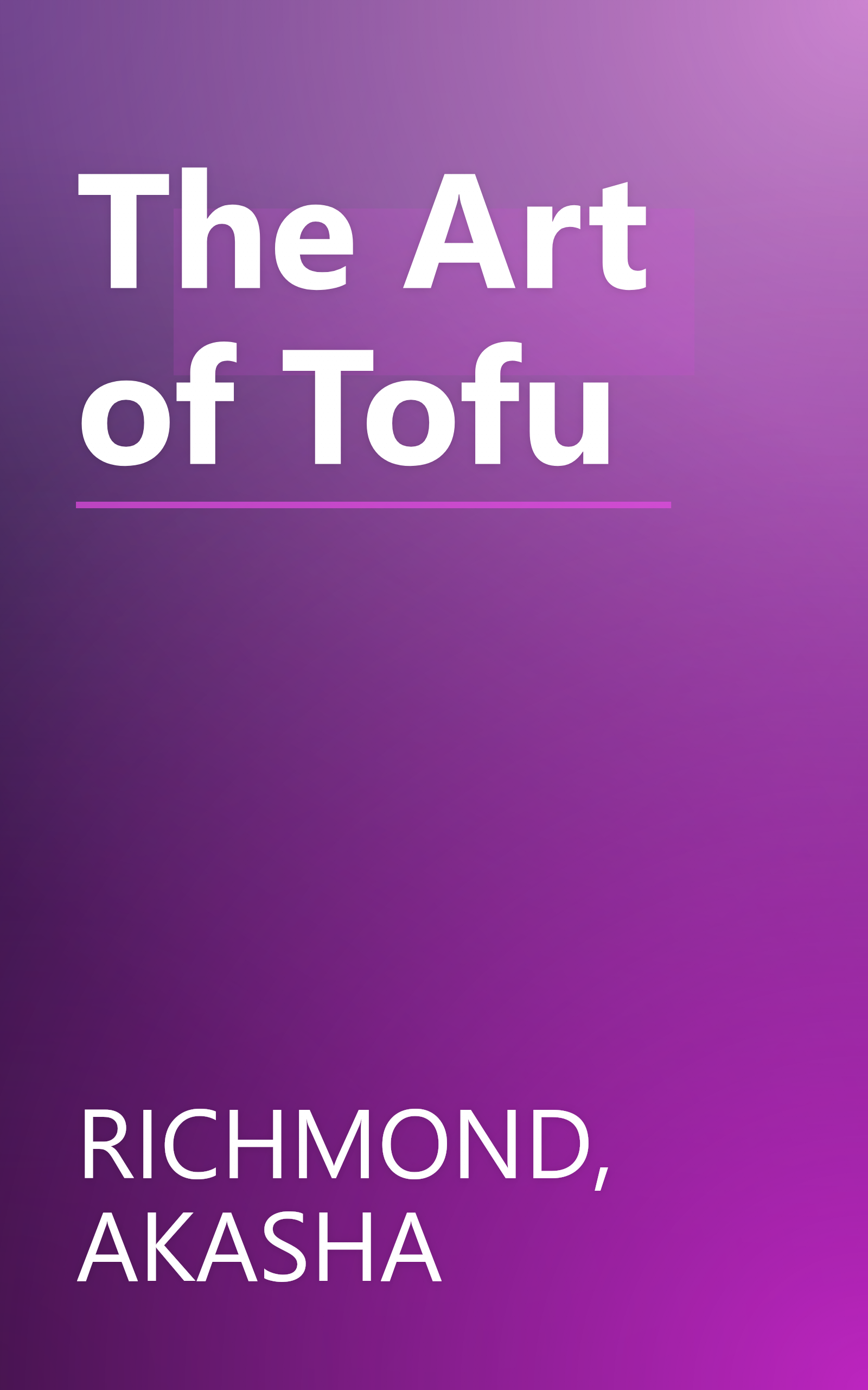 The Art of Tofu book cover