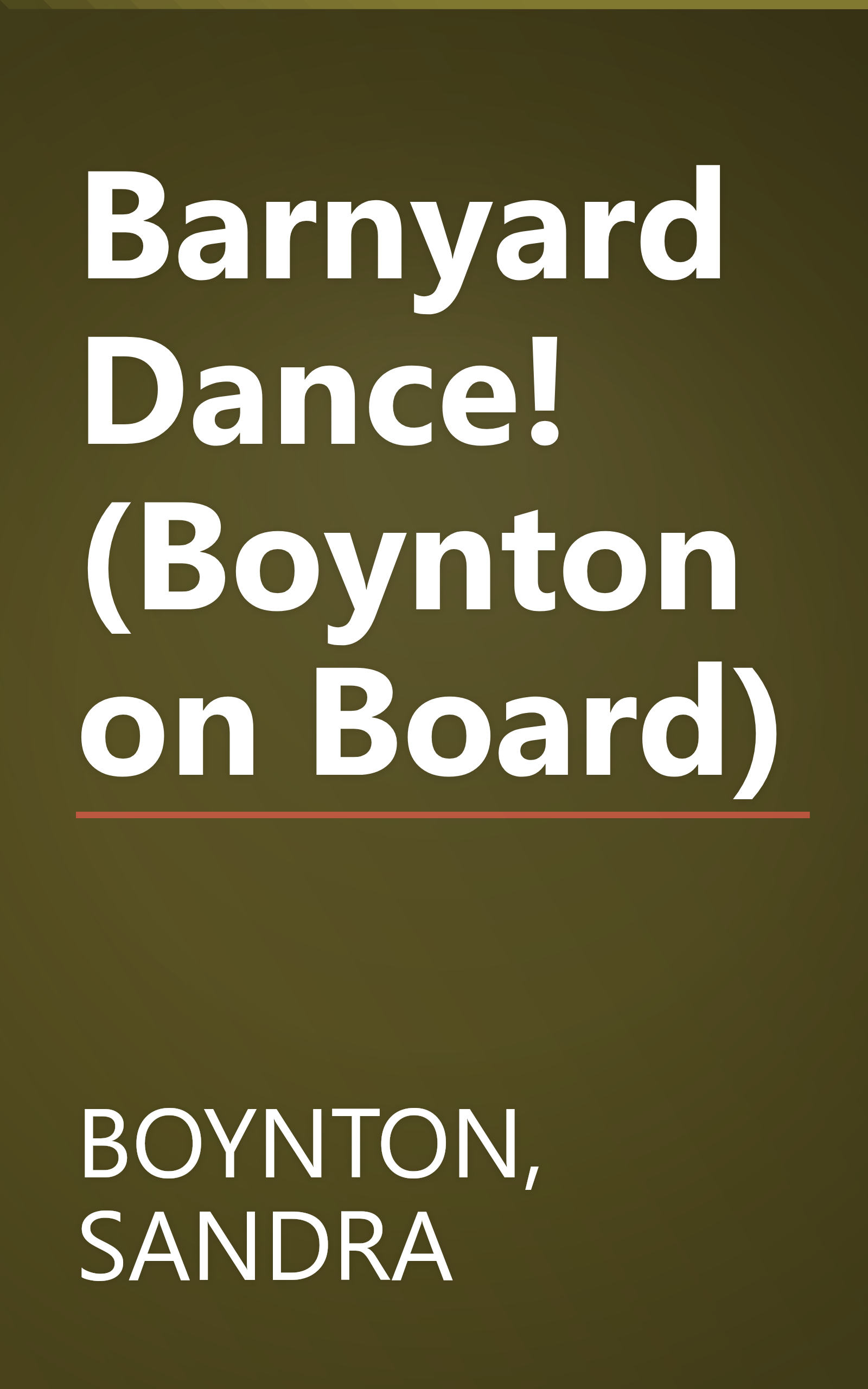 Barnyard Dance! (Boynton on Board) book cover
