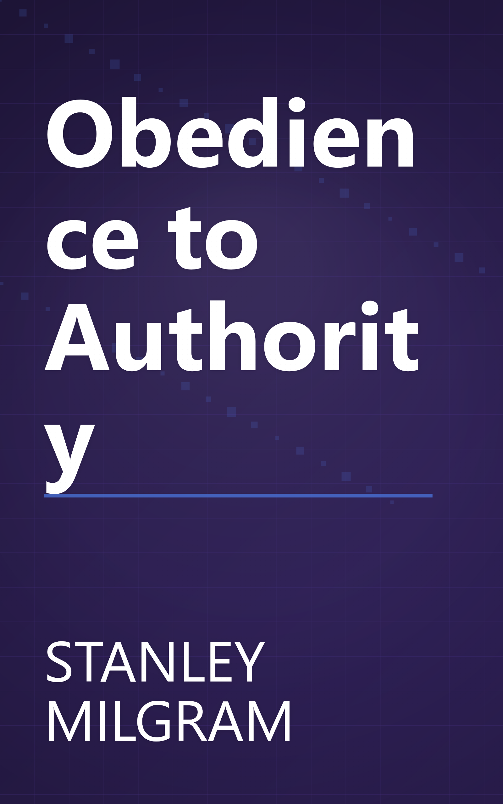 Obedience to Authority book cover