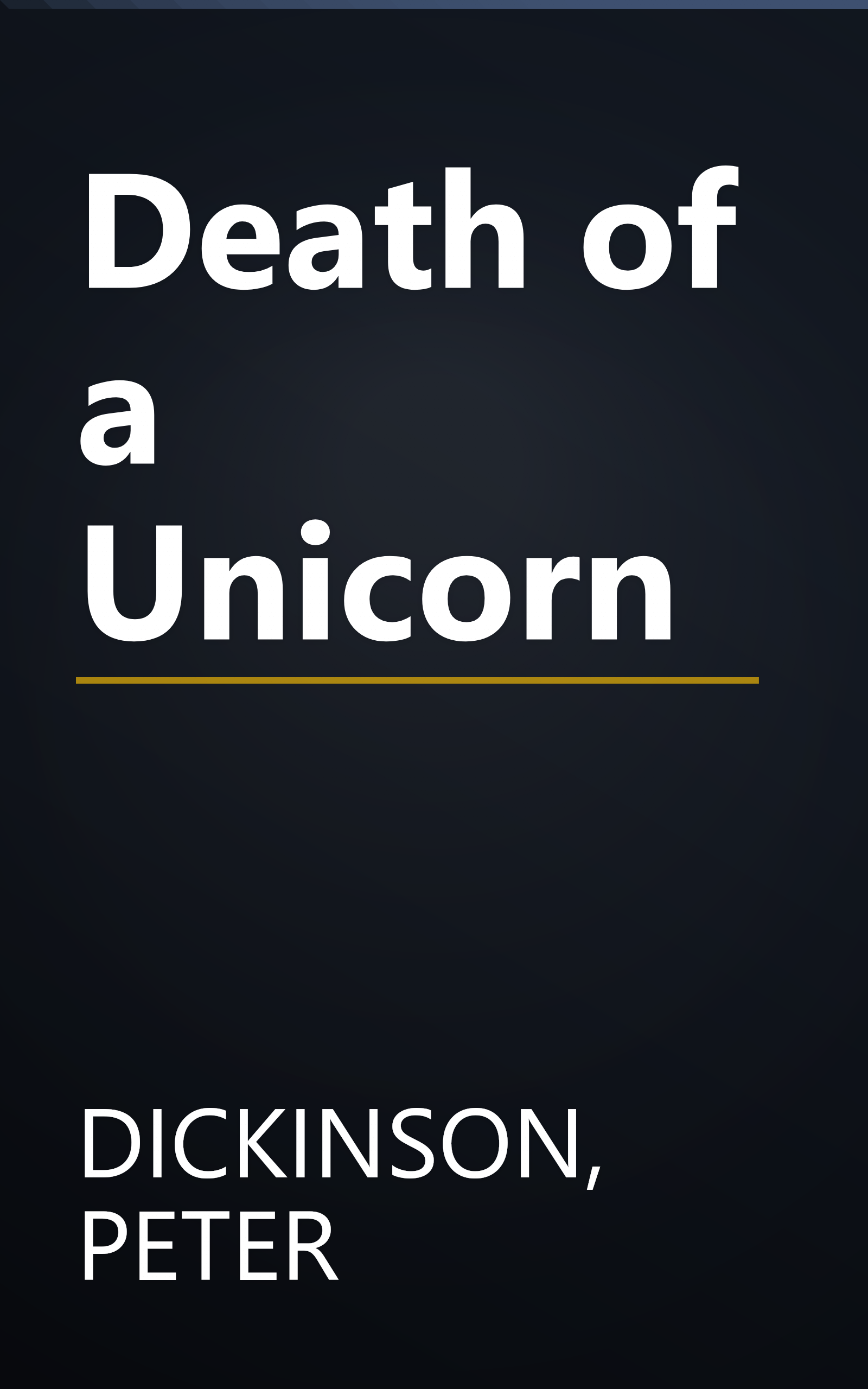 Death of a Unicorn book cover