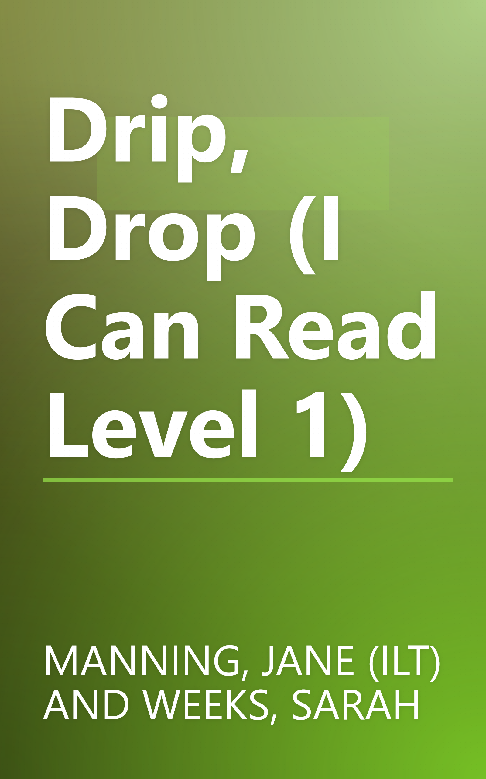Drip, Drop (I Can Read Level 1) book cover