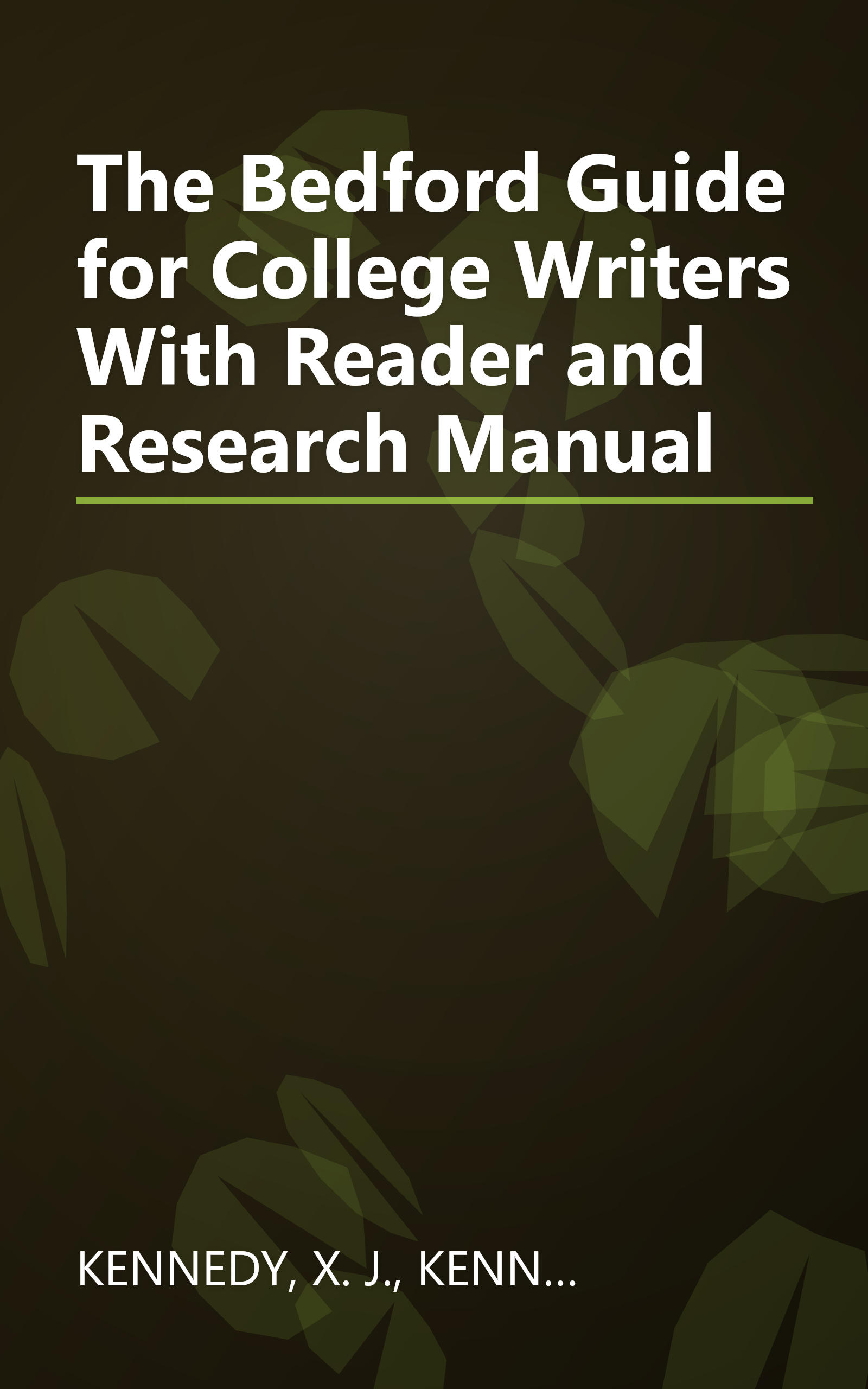 The Bedford Guide for College Writers With Reader and Research Manual book cover