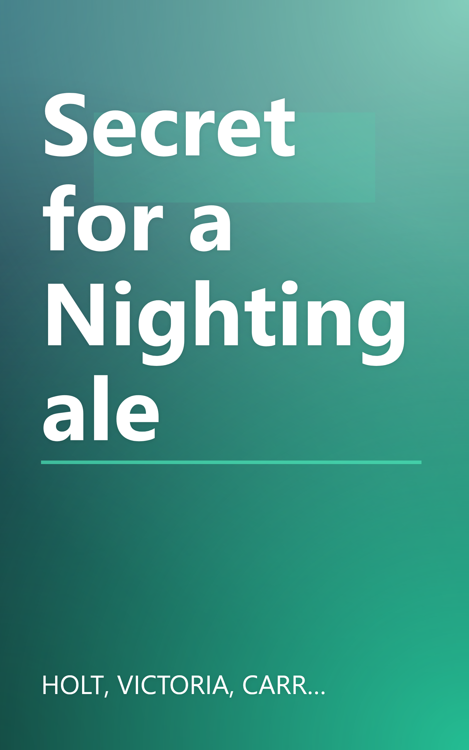 Secret for a Nightingale book cover